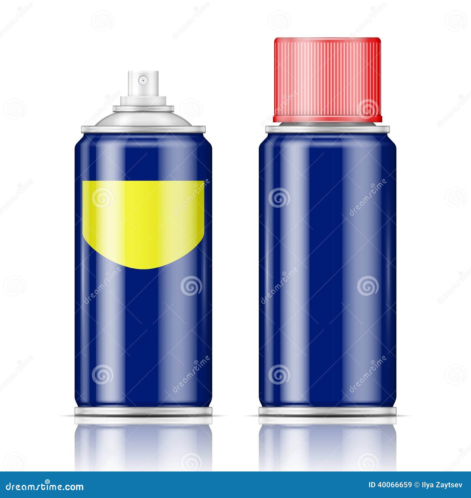 Blue Spray Can with Red Cap. Stock Vector - Illustration of perfume ...