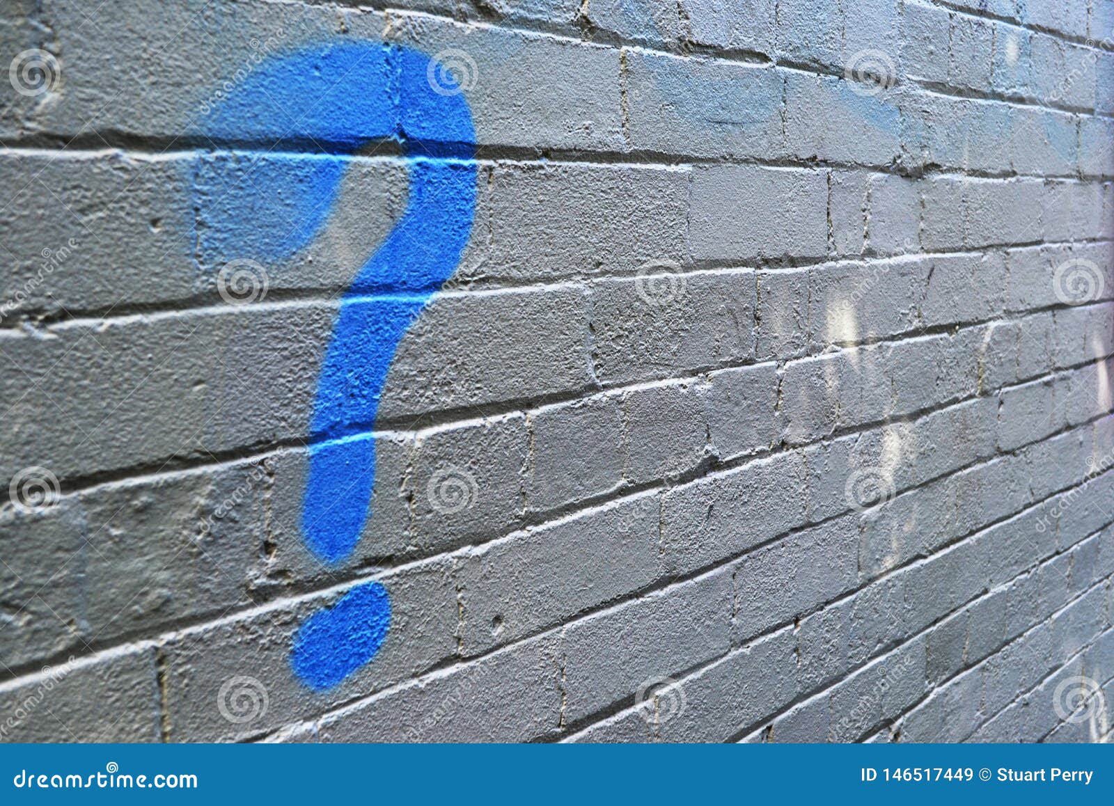 Question Mark Sign Painted on Brick Wall Stock Image - Image of answer ...