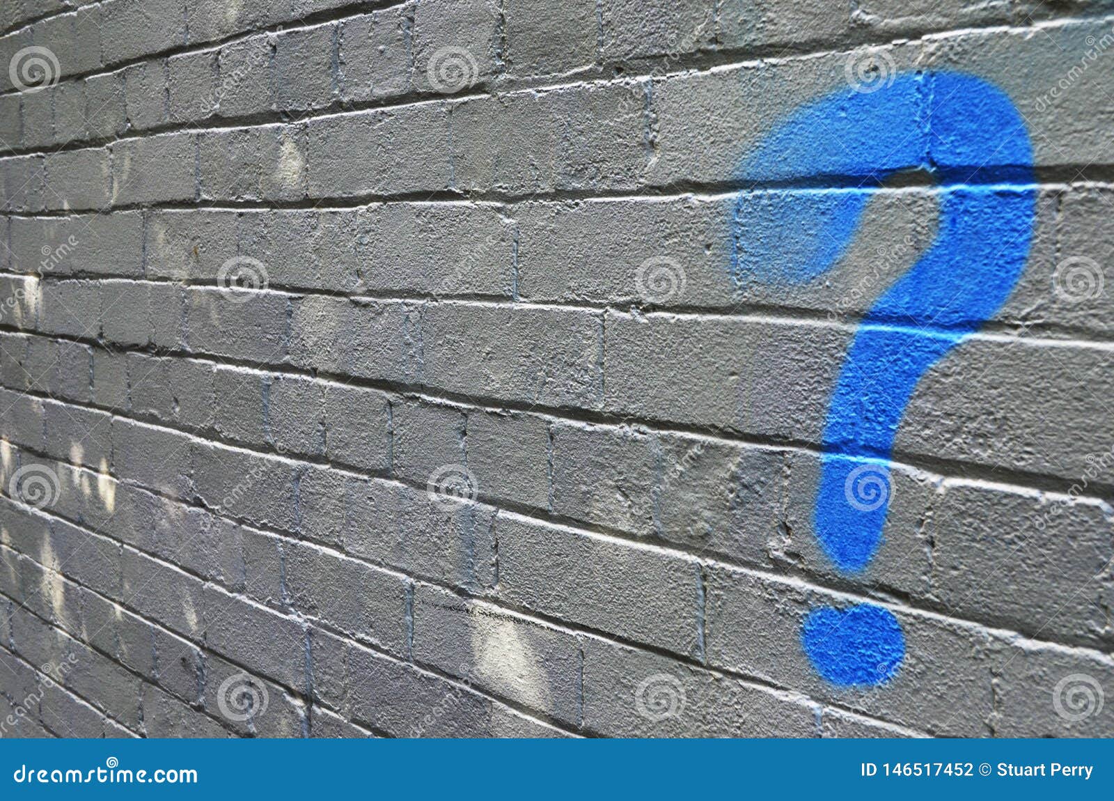 Question Mark Sign Painted on Brick Wall Stock Photo - Image of doubt ...