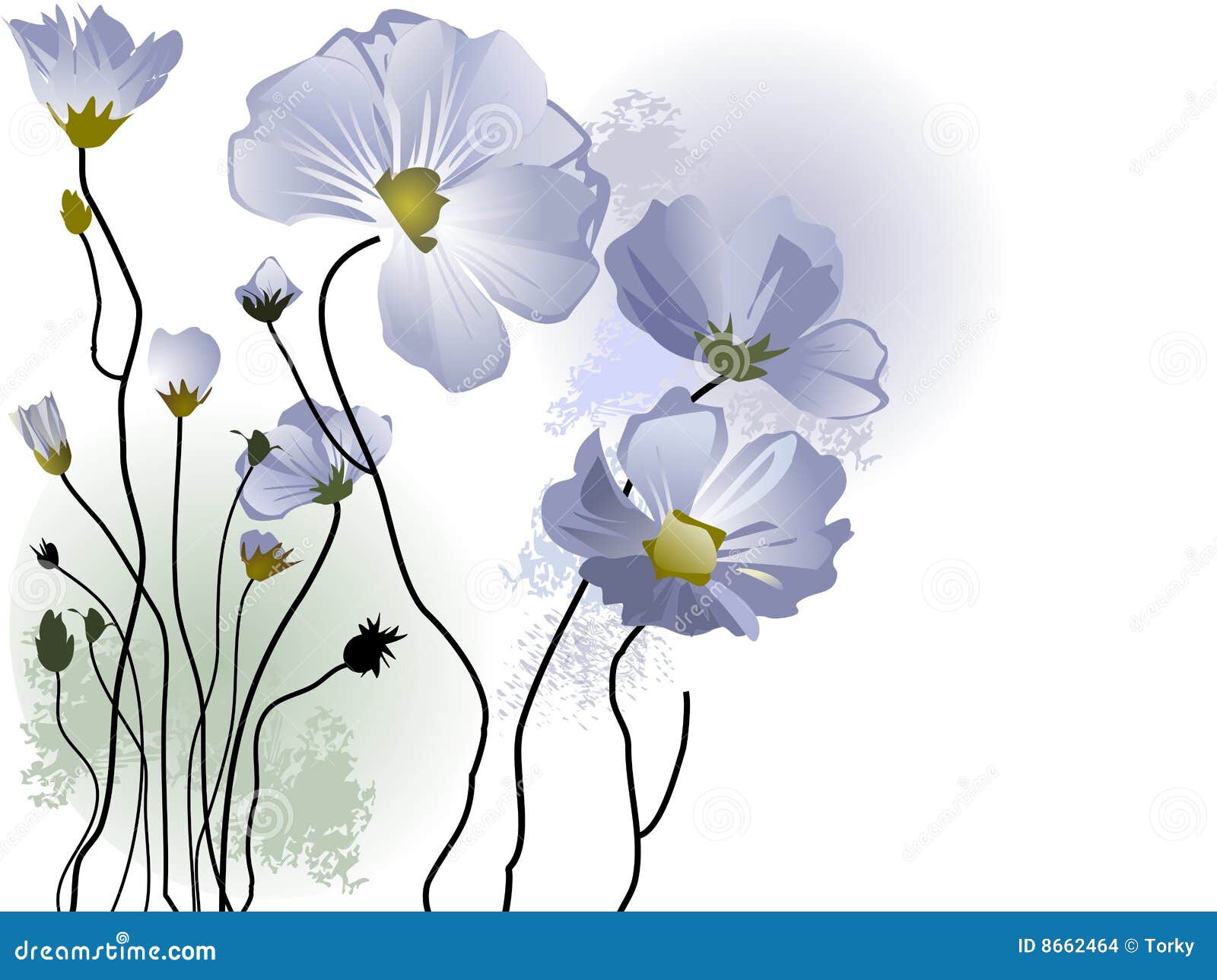 Blue spring stock vector. Illustration of card, design - 8662464