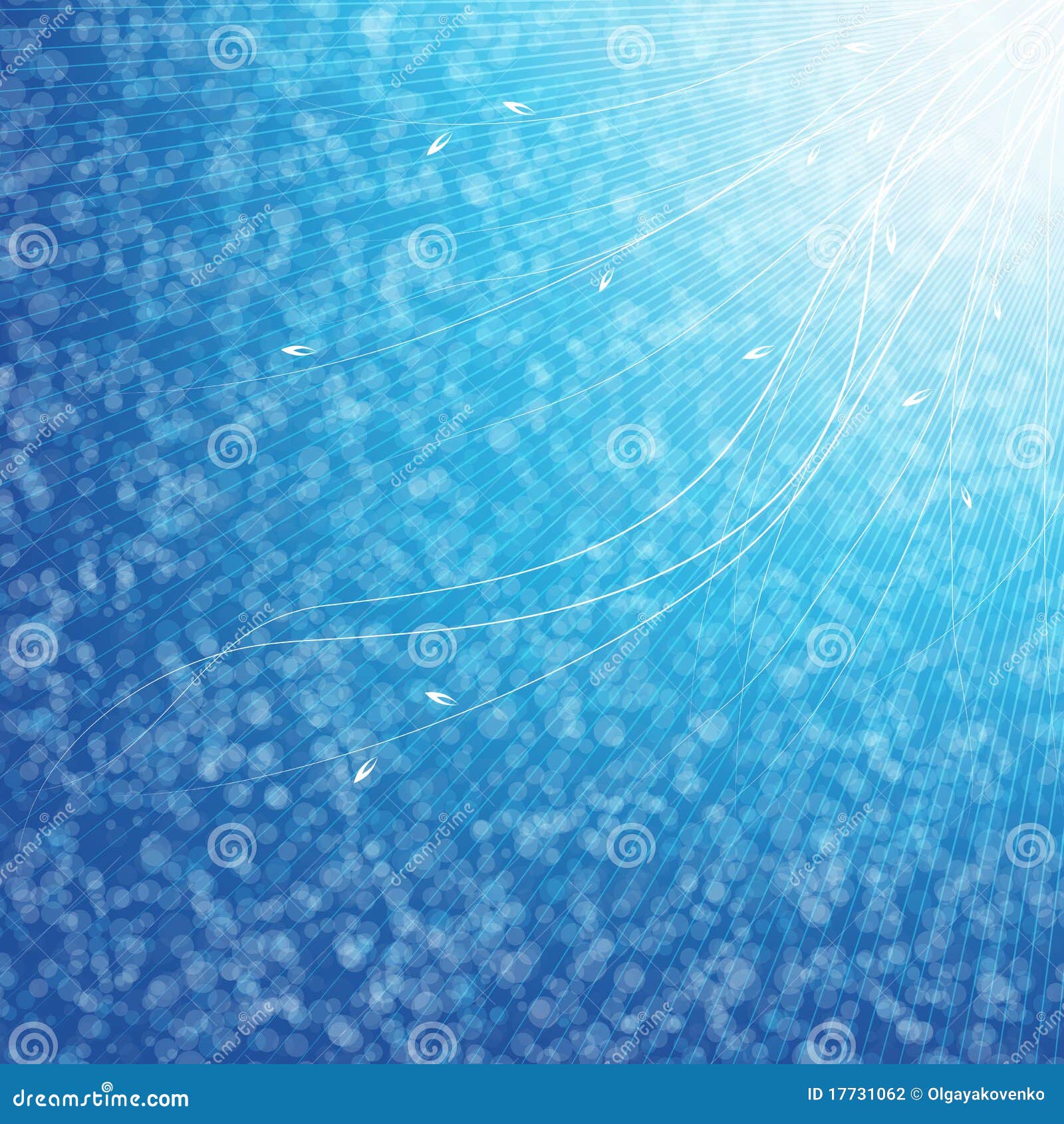 Blue Spring Abstract Nature Background. Stock Vector - Illustration of ...