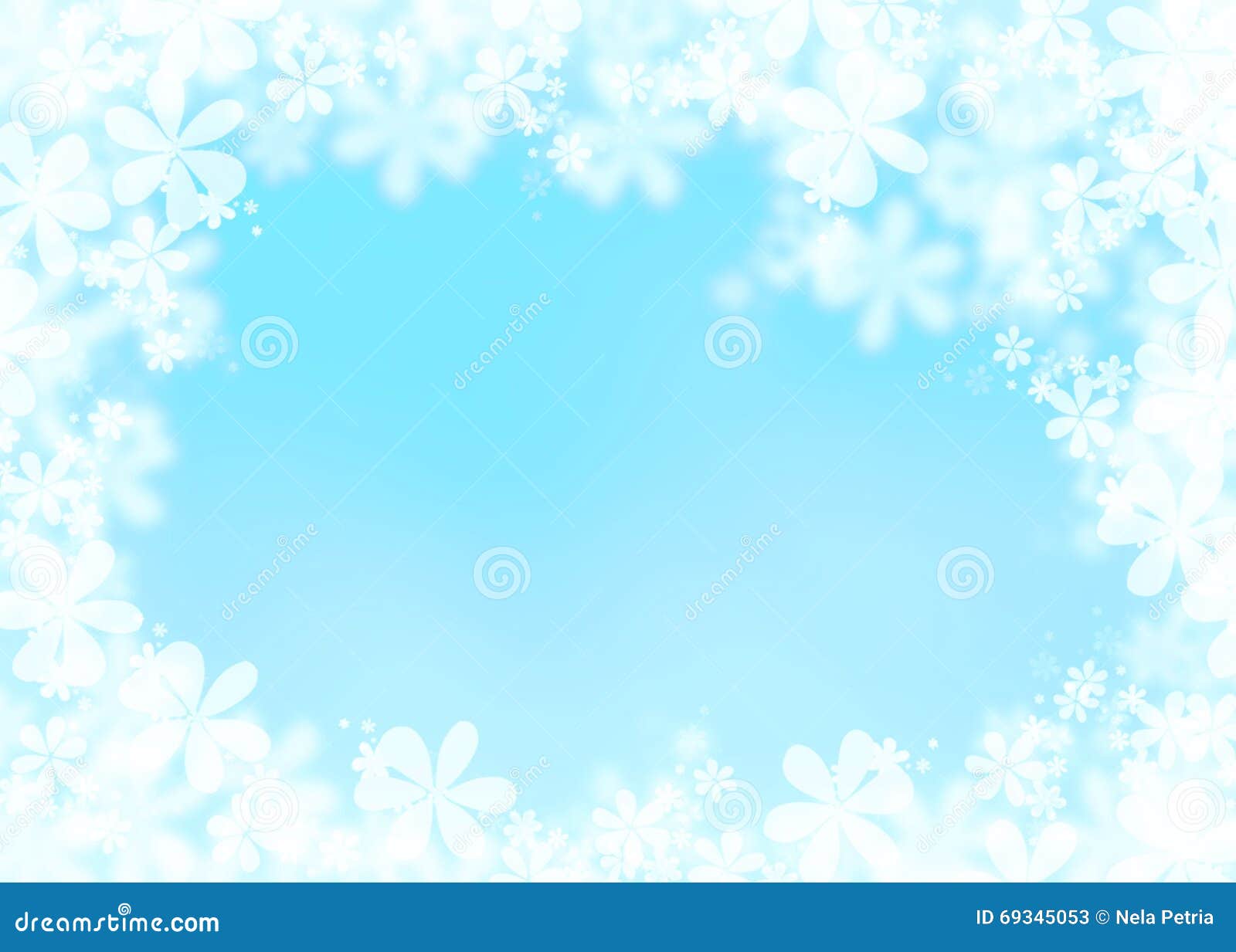 Blue Spring background stock illustration. Illustration of bloom - 69345053