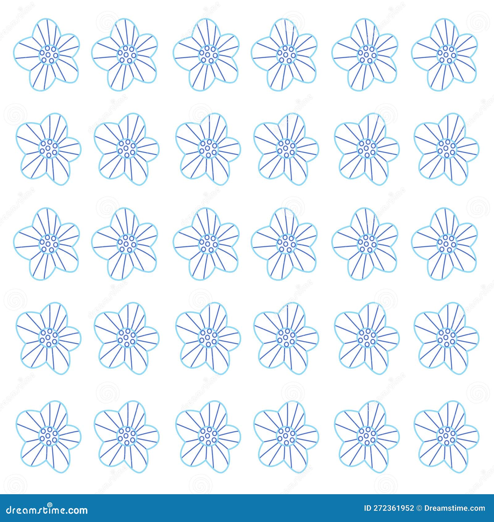 Blue Spring Flowers on White Pattern, Texture Stock Vector ...