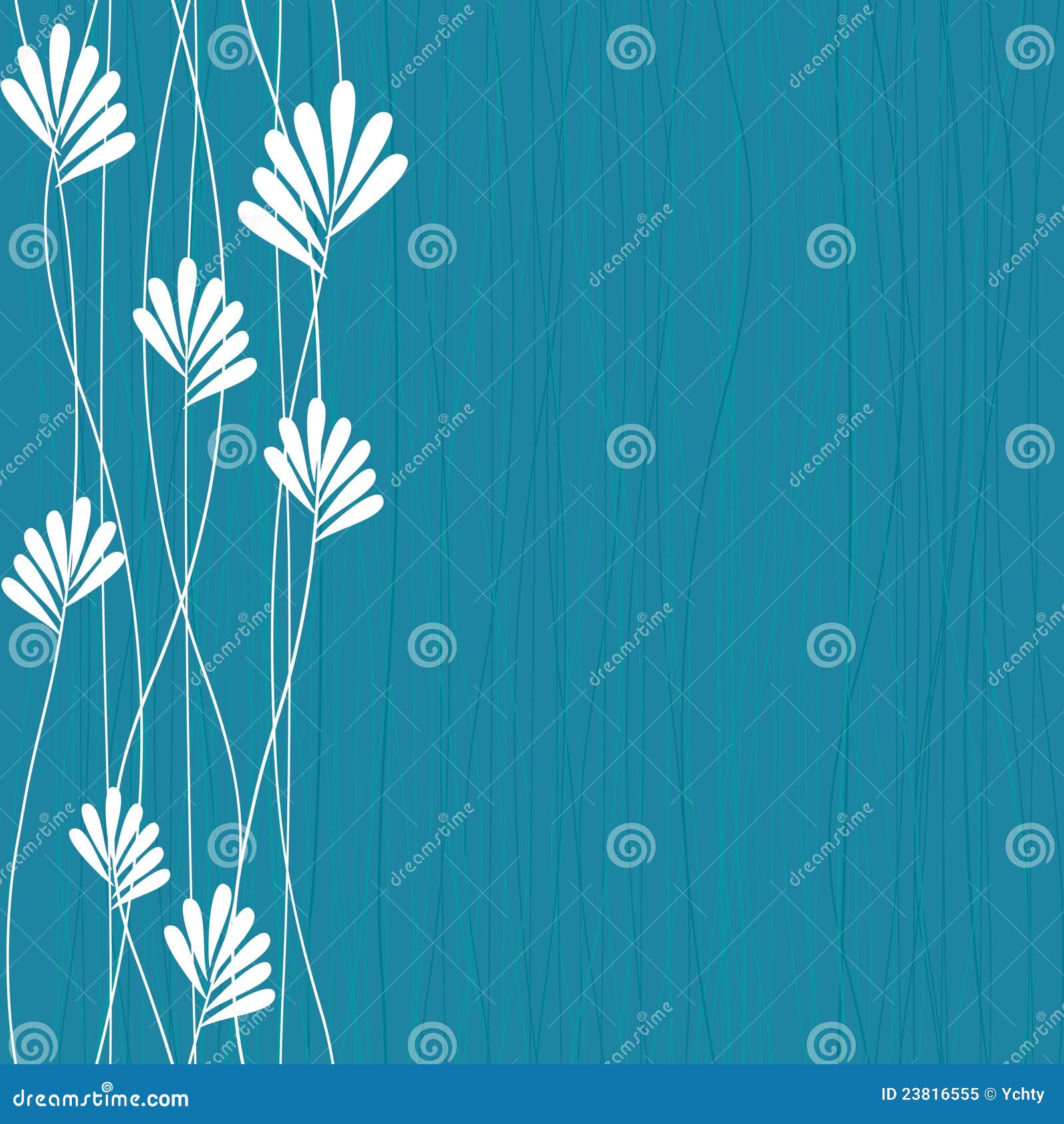 Blue Spring Pattern in Vector Stock Vector - Illustration of flora ...