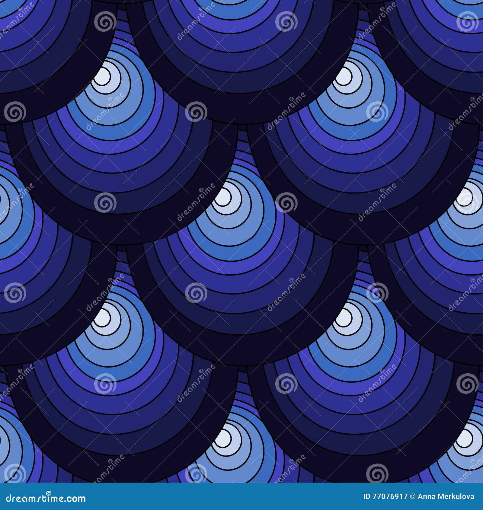 Blue squama stock vector. Illustration of decorative - 77076917