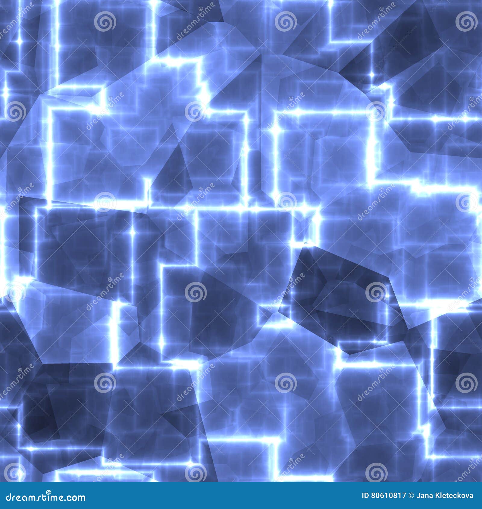 Blue Square Abstract Light Shape Cubes Background Stock Illustration ...