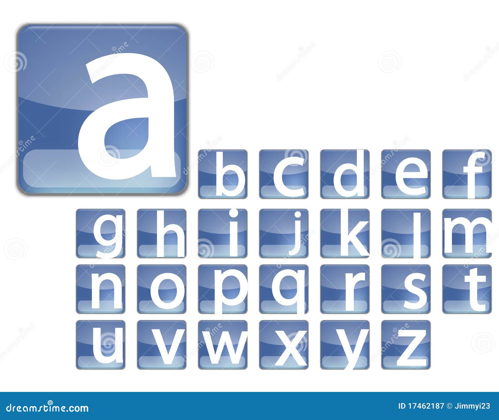 Blue square alphabet stock illustration. Illustration of number - 17462187