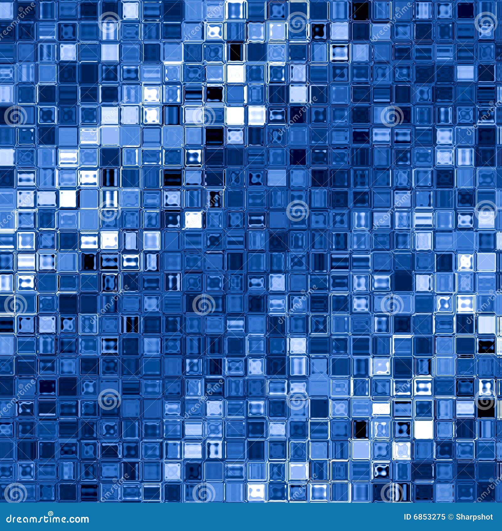 Blue Square Blocks Background. Stock Illustration - Illustration of ...