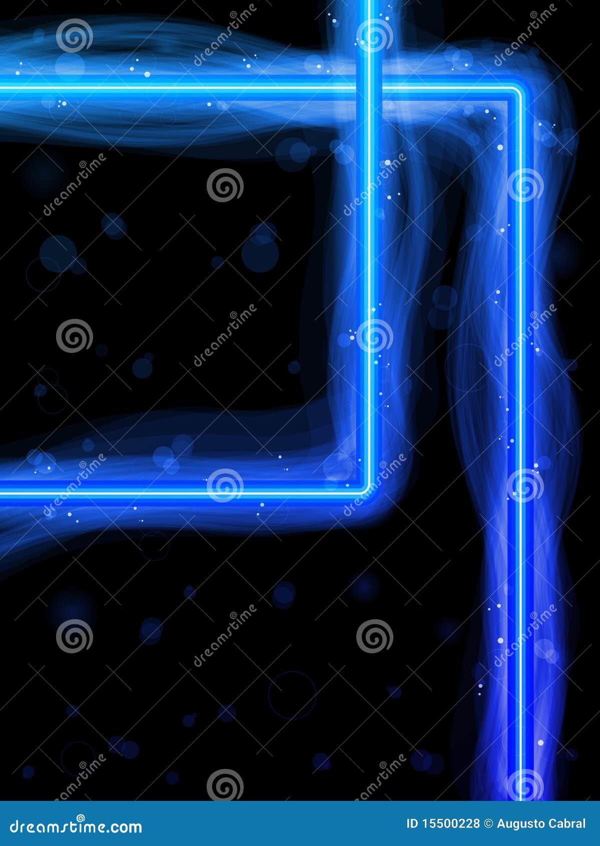 Blue Square Border with Sparkles Stock Vector - Illustration of light ...