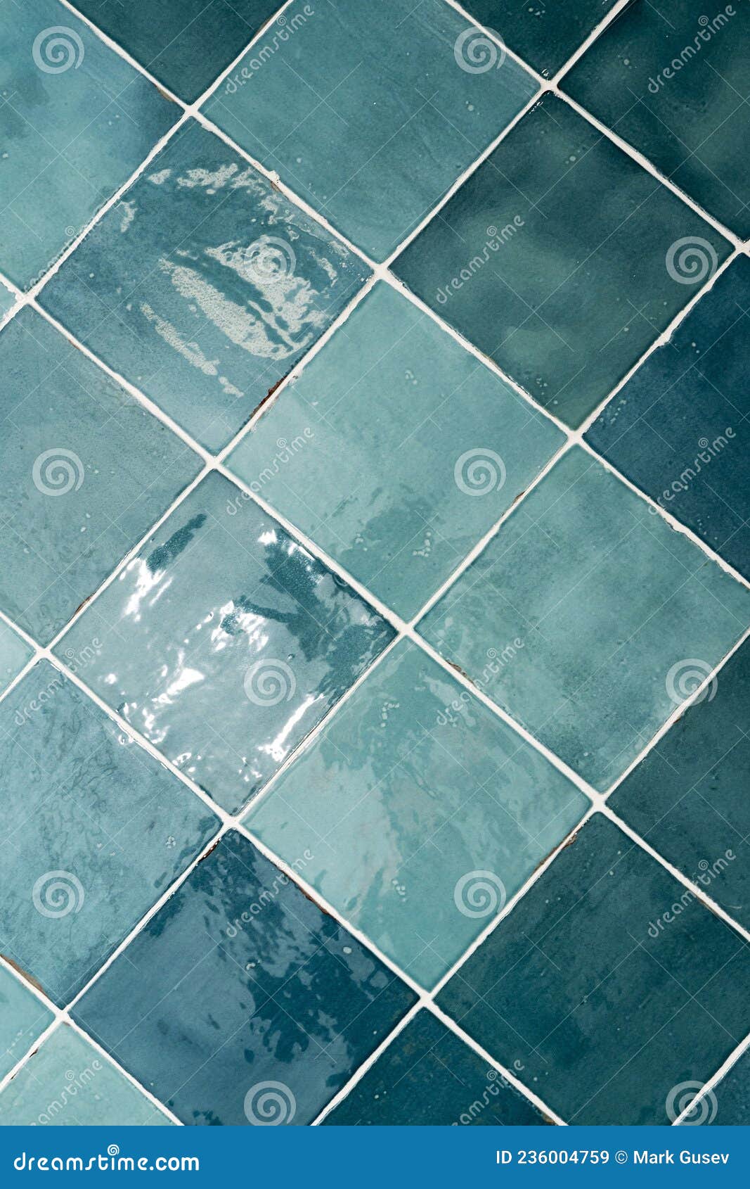 Blue Square Ceramic Tiles. Vertical Image Stock Image - Image of pastel ...