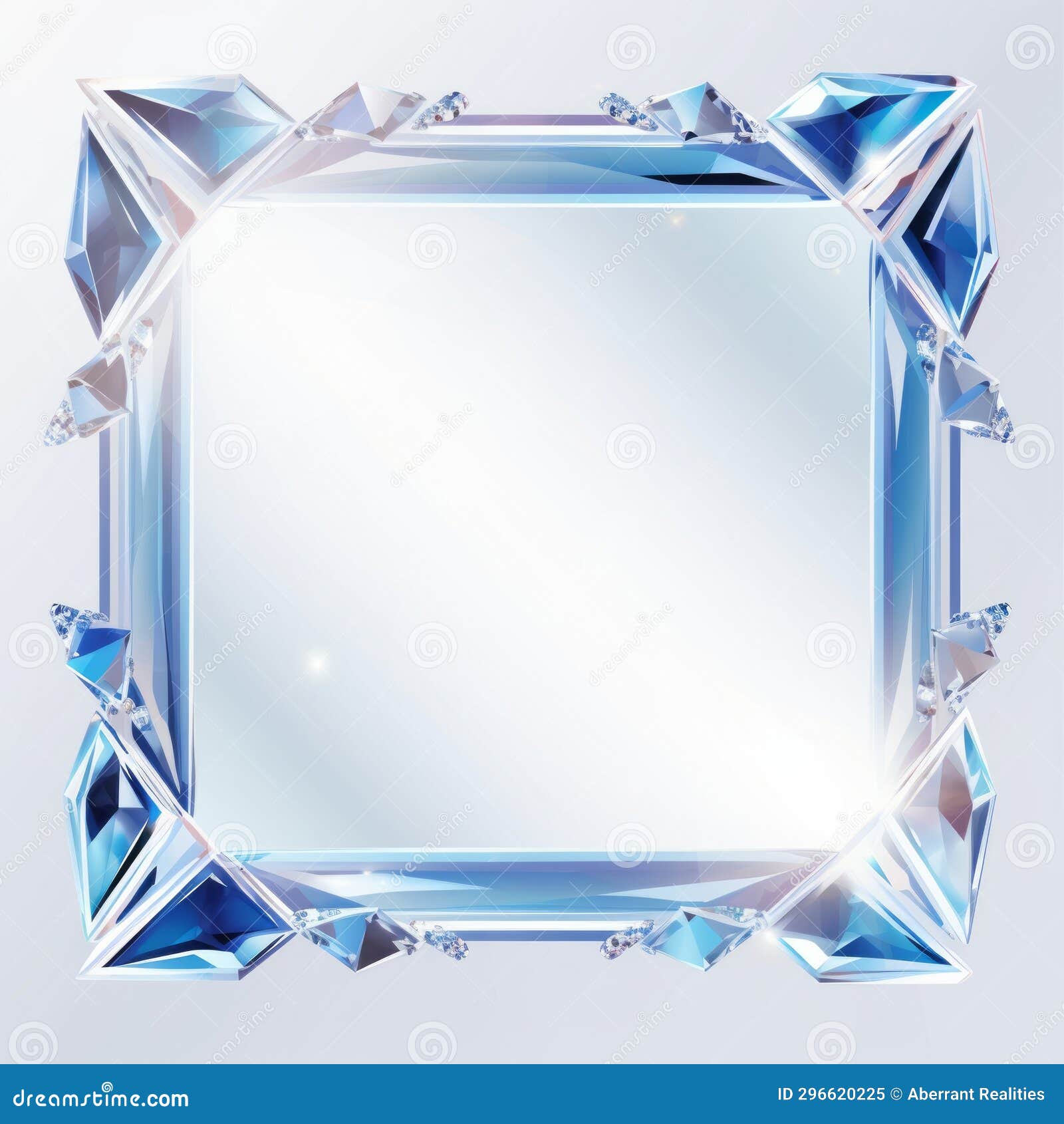 A Blue Square Frame with Diamonds on it Stock Illustration ...