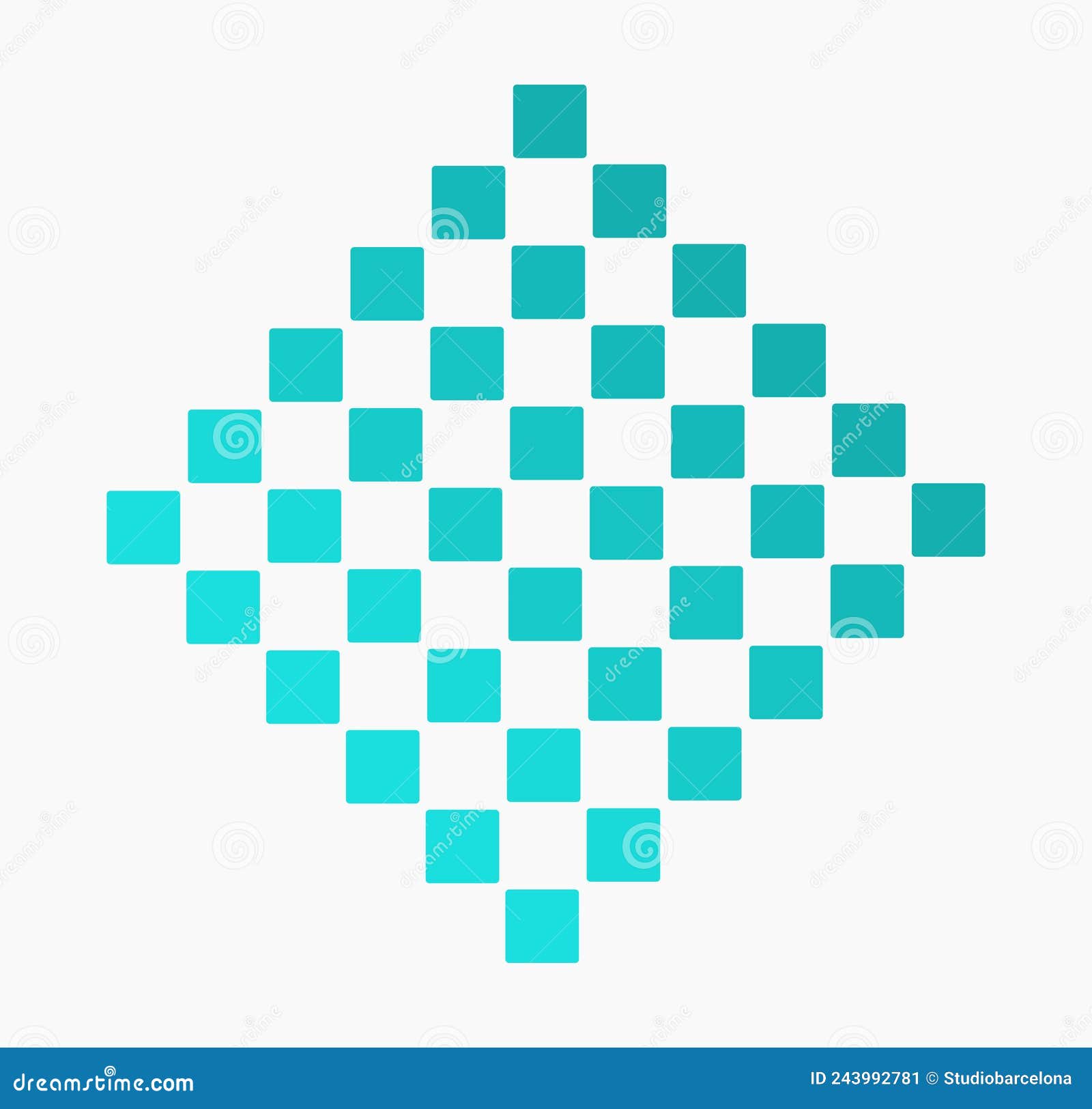 Blue Square Geometric Symbol Stock Vector - Illustration of shape, sign ...