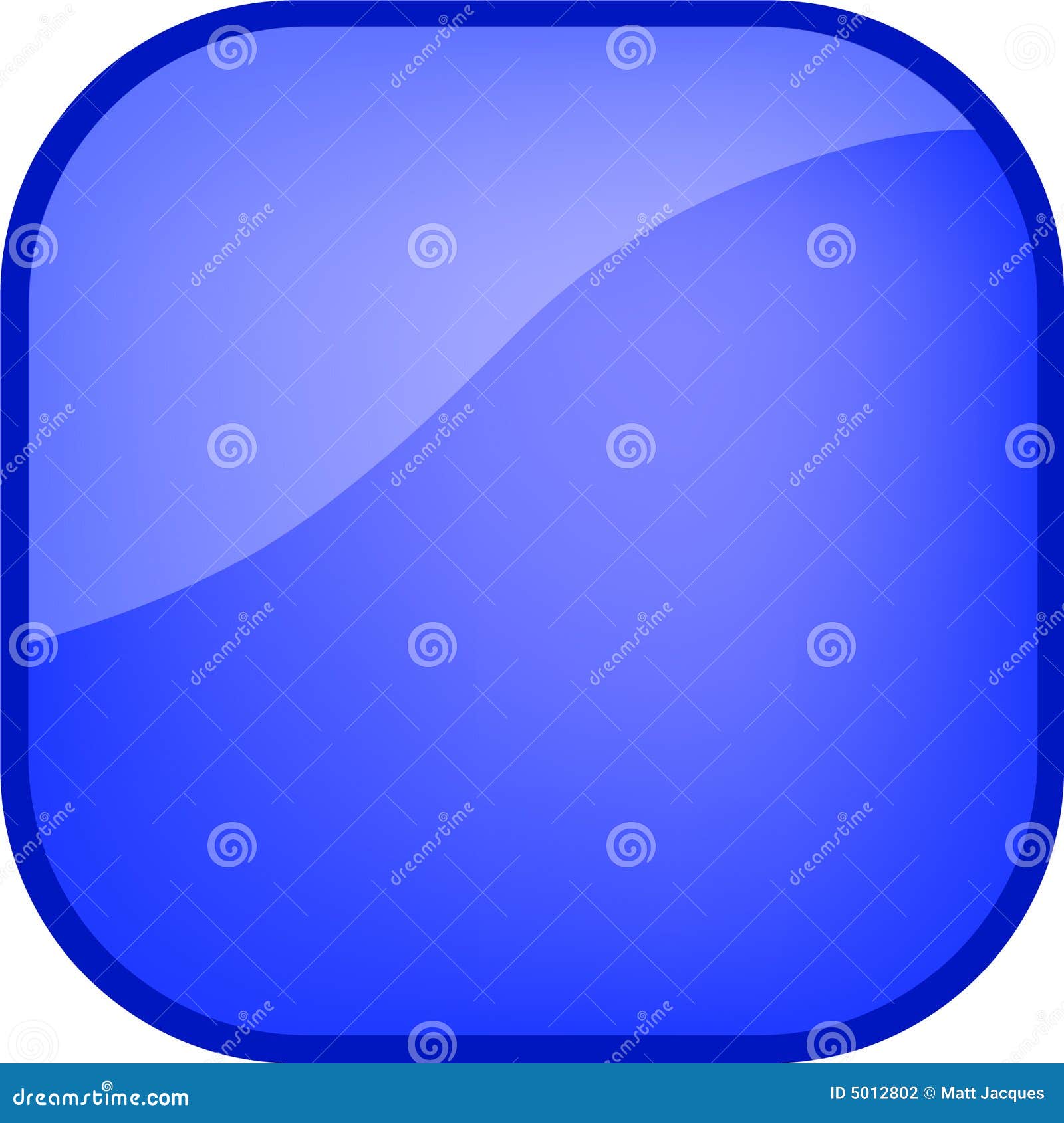 Blue Square Glossy Web Icon Stock Illustration - Illustration of shine ...