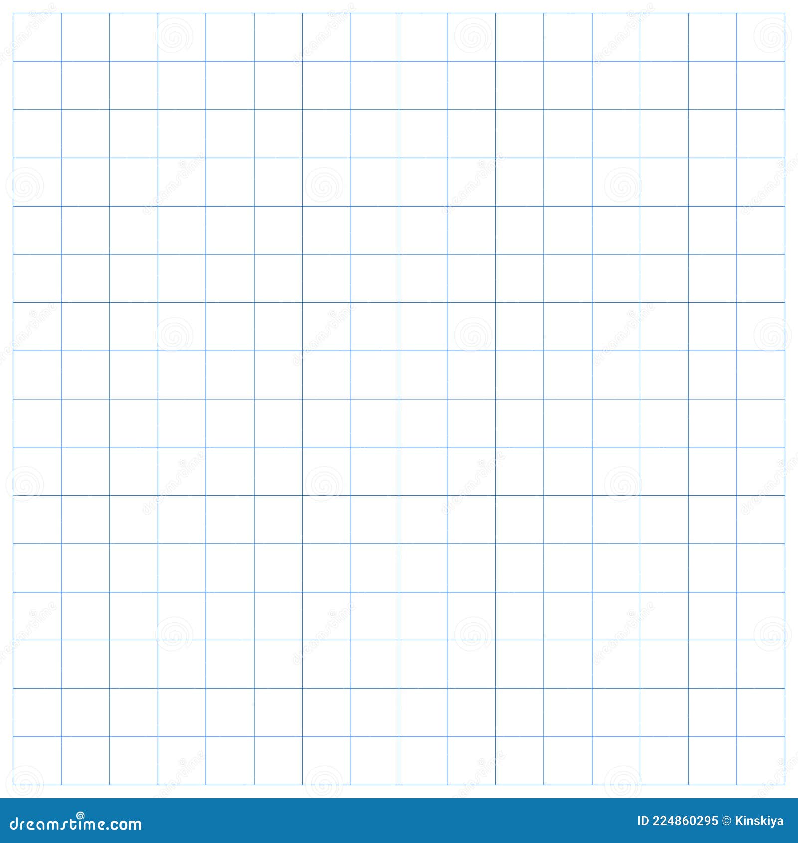 Straight Square Grid Paper Background Closeup Vector. Blue Lined Memo ...