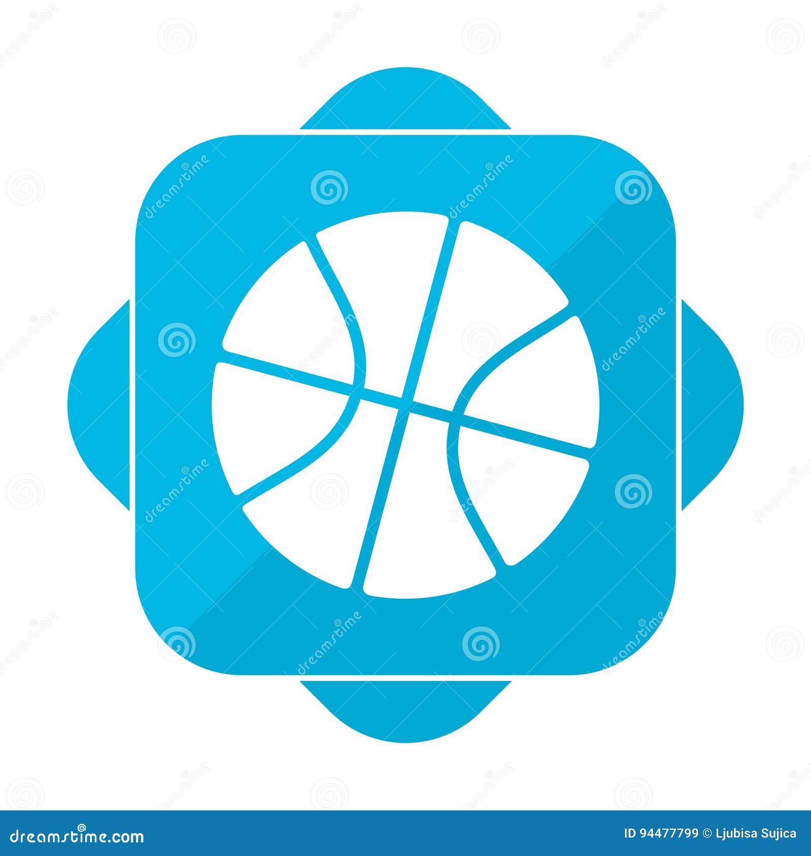 Blue Square Icon Basketball Stock Vector - Illustration of graphic ...