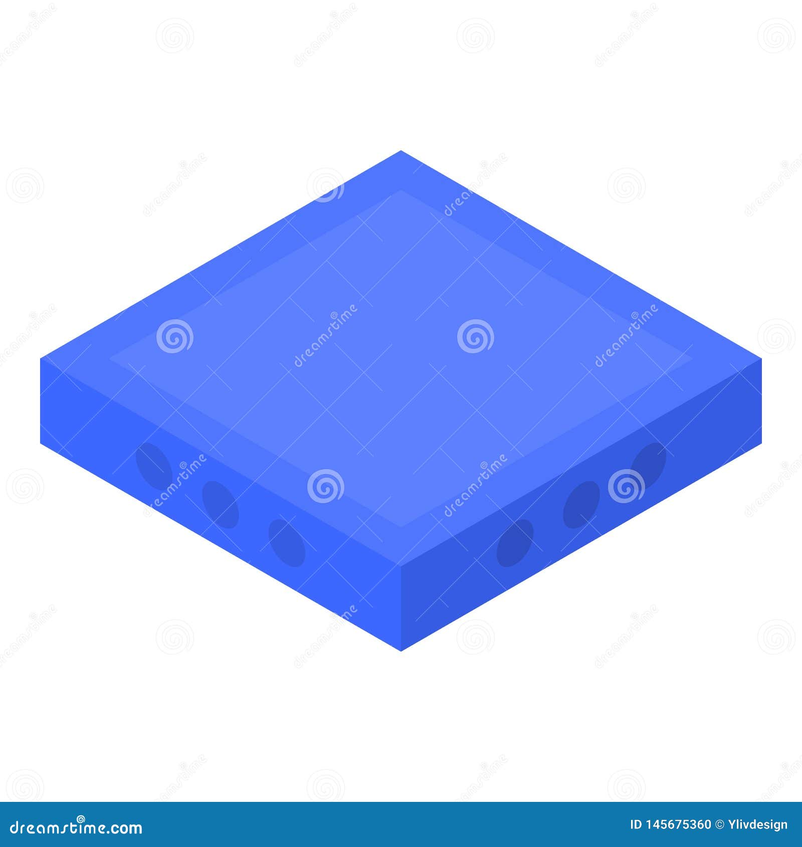 Blue Square Icon, Isometric Style Stock Vector - Illustration of ...