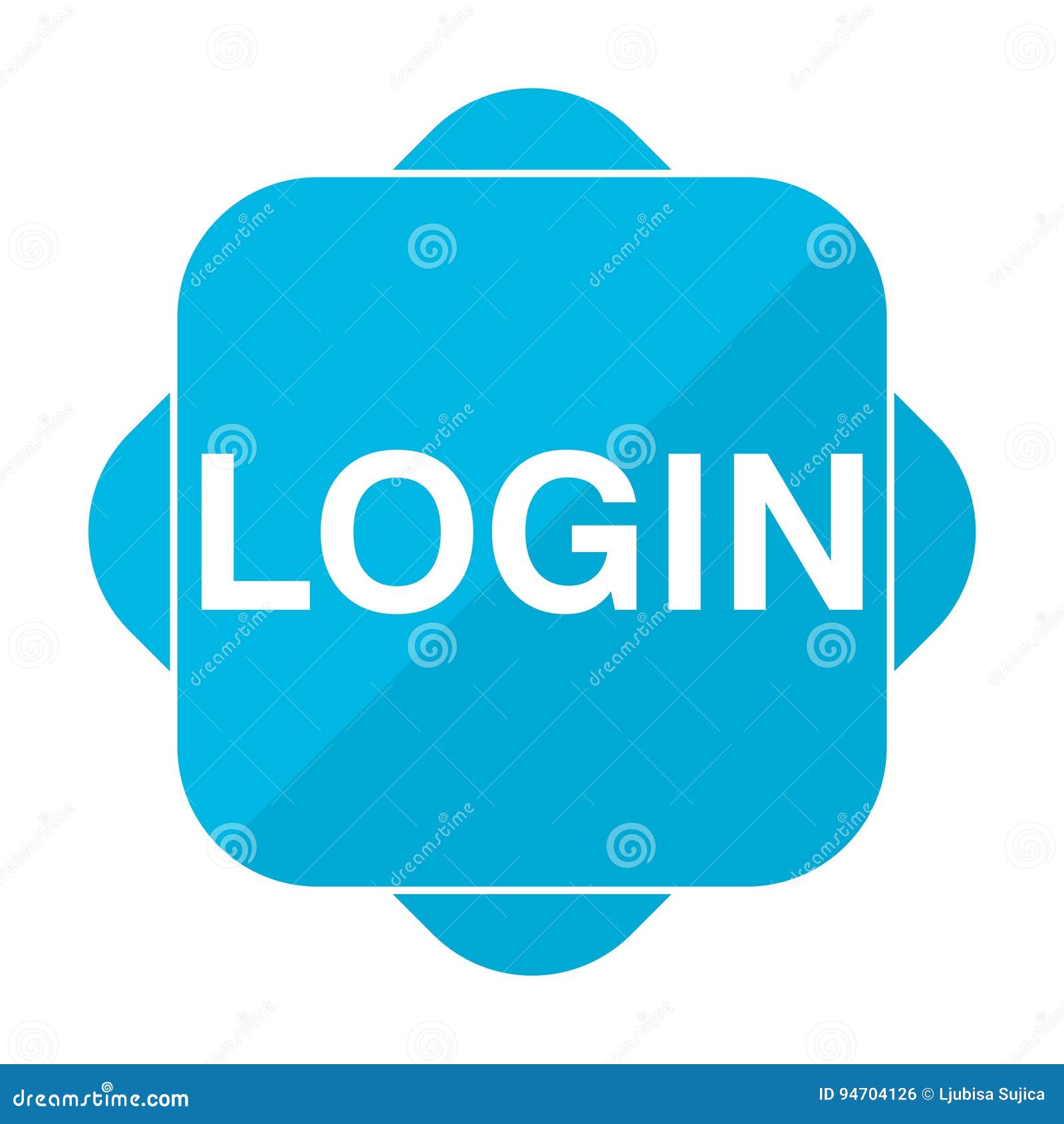 Blue square icon login stock vector. Illustration of online - 94704126