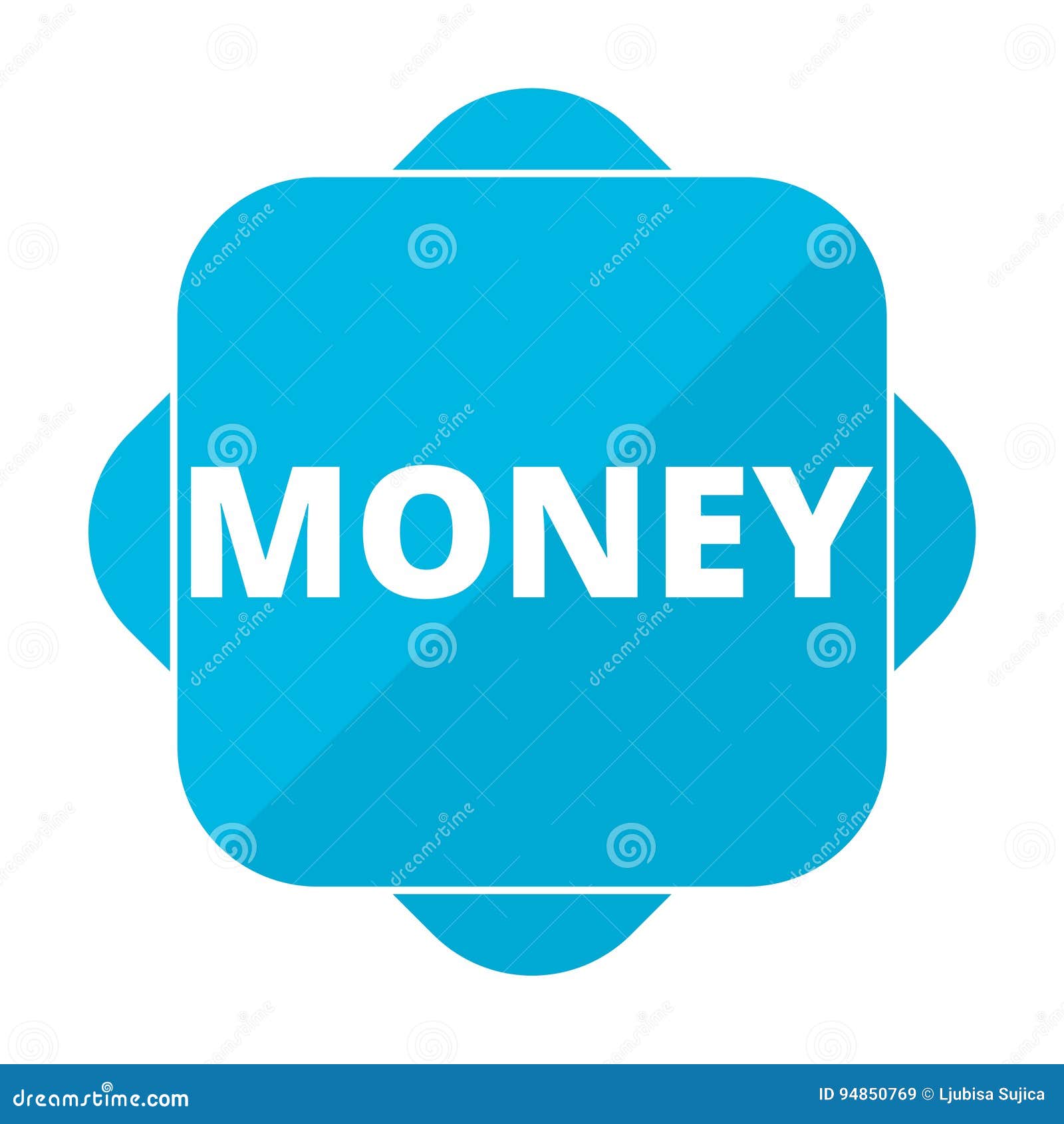 Blue square icon money stock vector. Illustration of isolated - 94850769