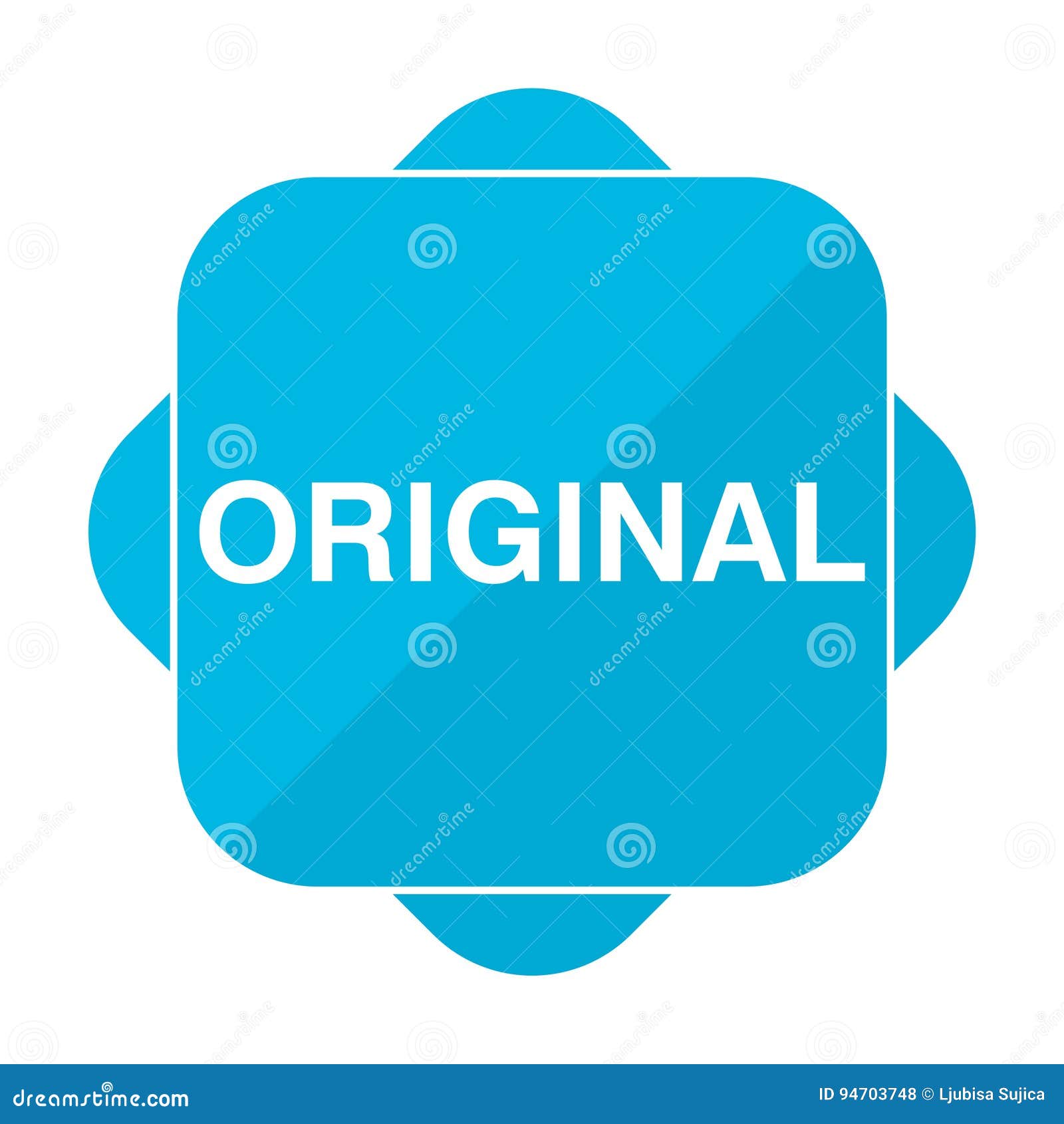 Blue square icon original stock illustration. Illustration of original ...