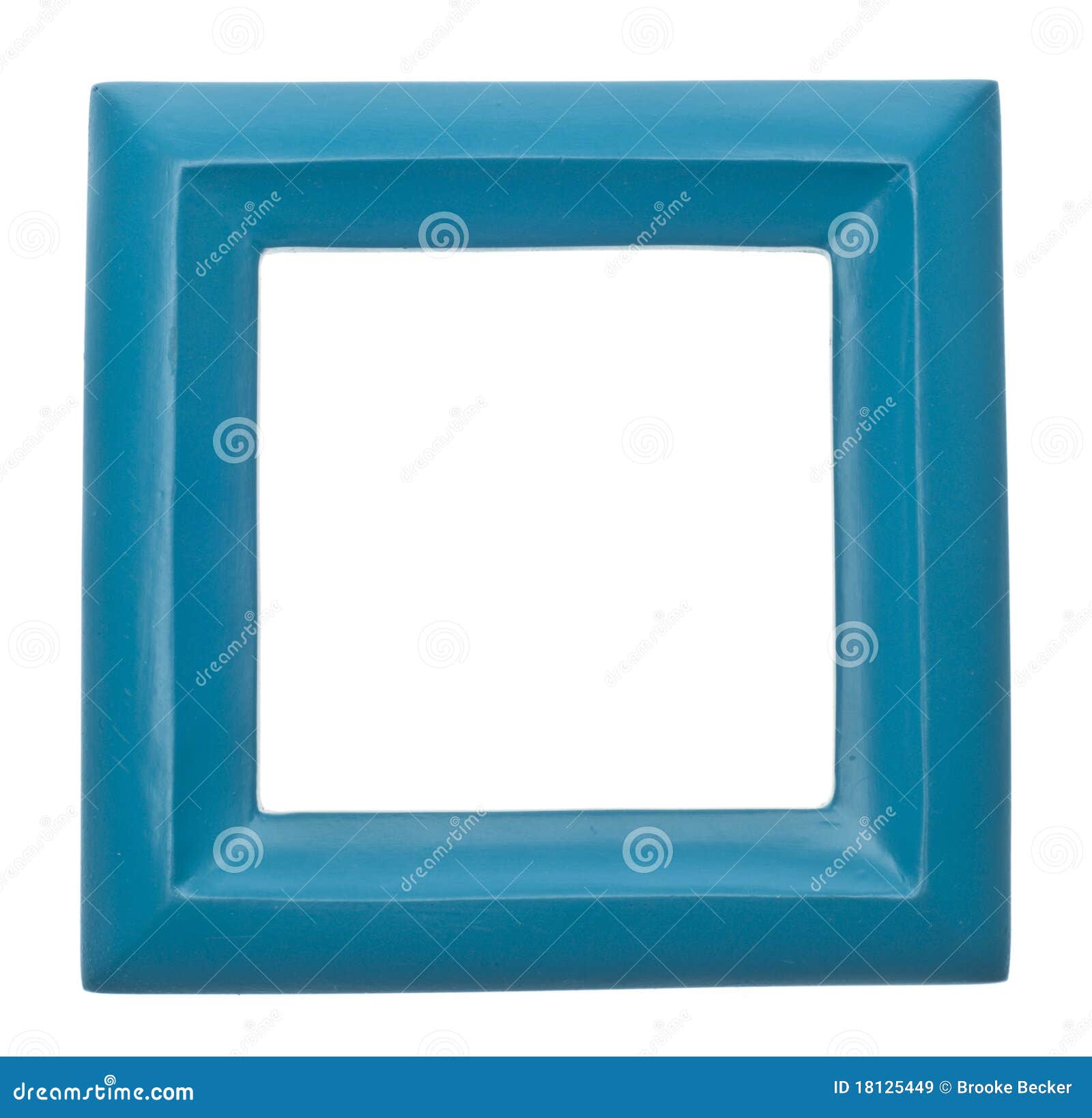 Blue Square Modern Vibrant Colored Empty Frame Stock Image - Image of ...