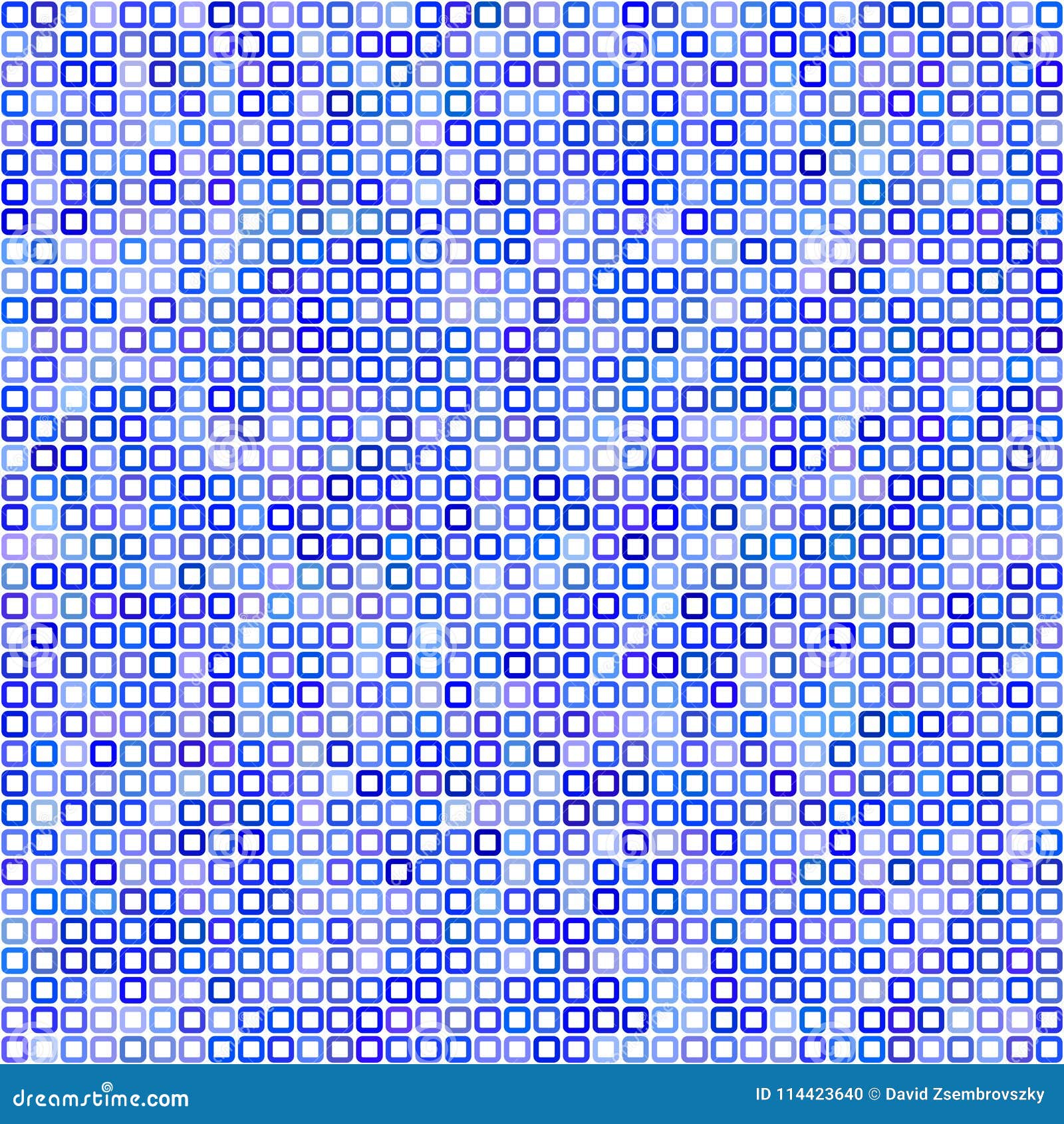 Blue Square Pixel Mosaic Background Stock Vector - Illustration of ...