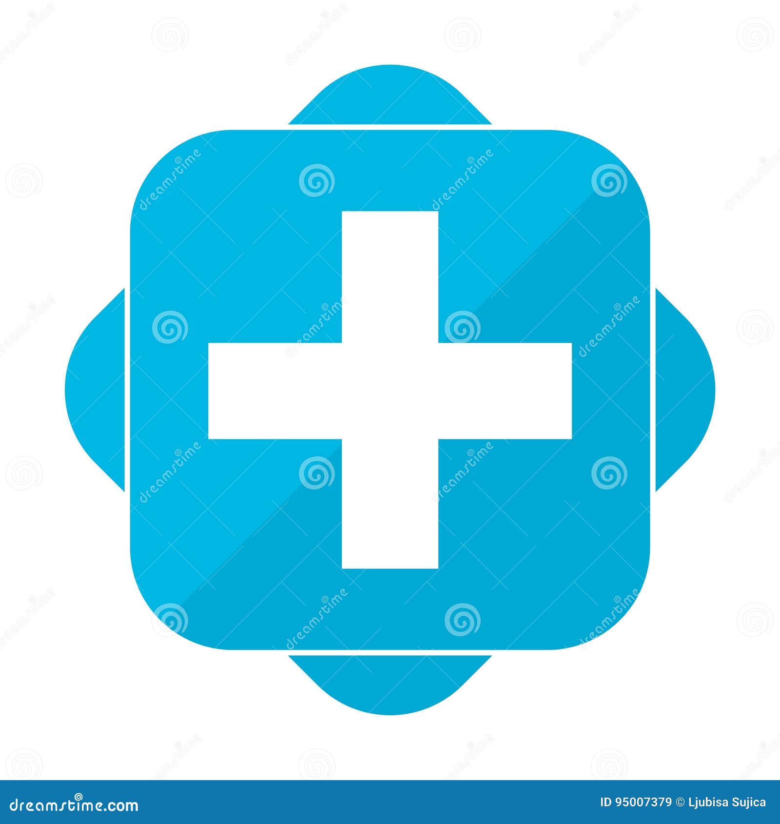 Blue square plus stock vector. Illustration of calculator - 95007379