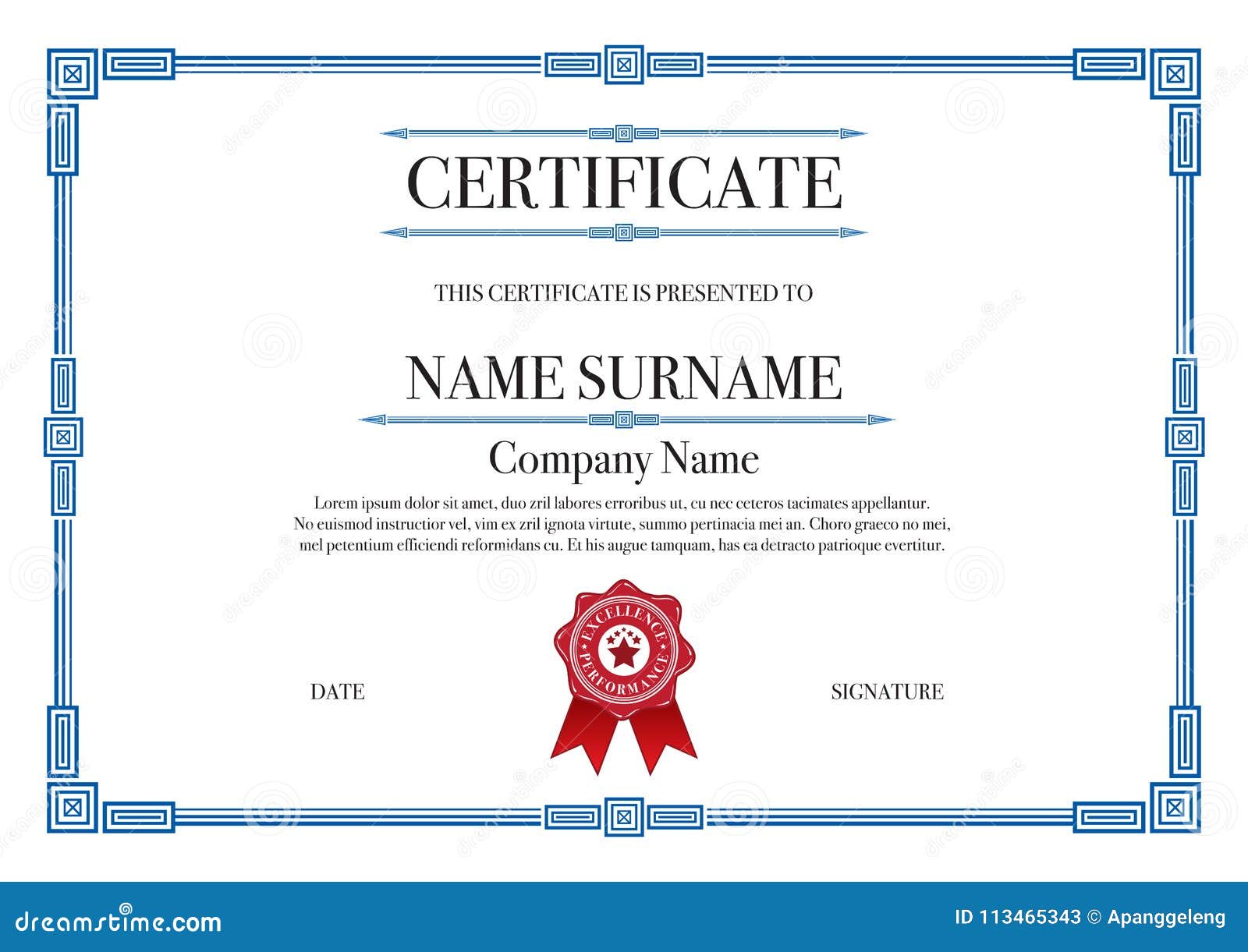 Square Certificate Background Vector Illustration | CartoonDealer.com ...