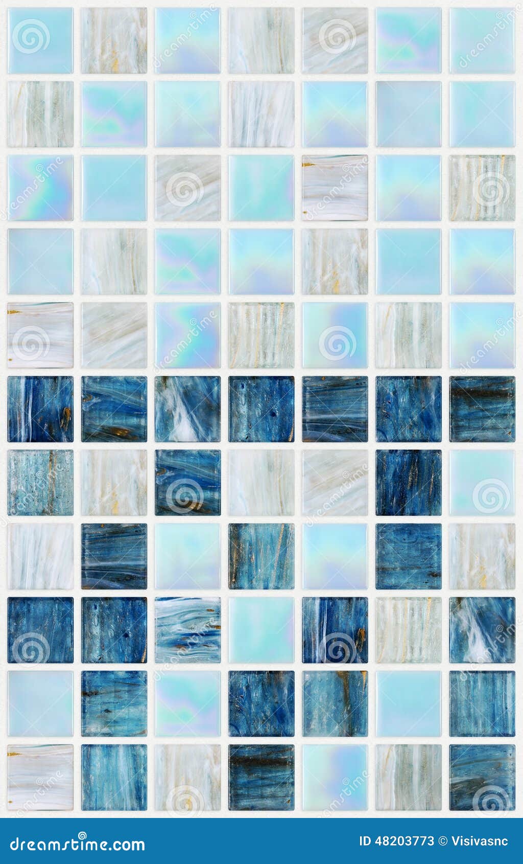 Blue Square Tiles with Various Effects Marble Stock Image - Image of ...