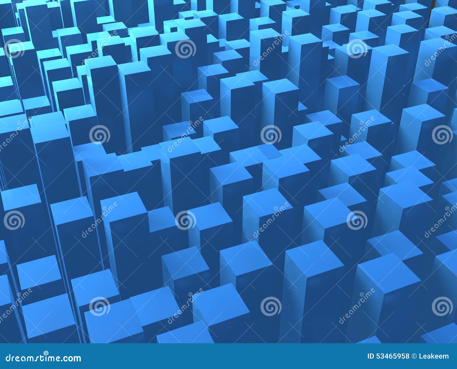 Blue Square Towers Background Royalty-Free Illustration | CartoonDealer ...