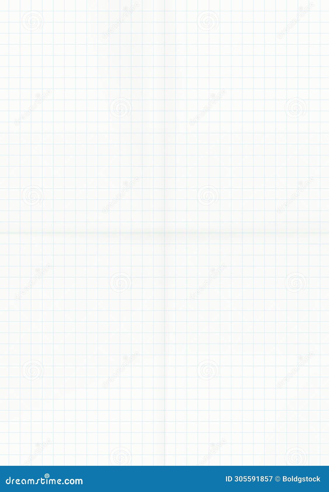 Blue Squared Paper Sheet with Folding Effect Stock Vector ...