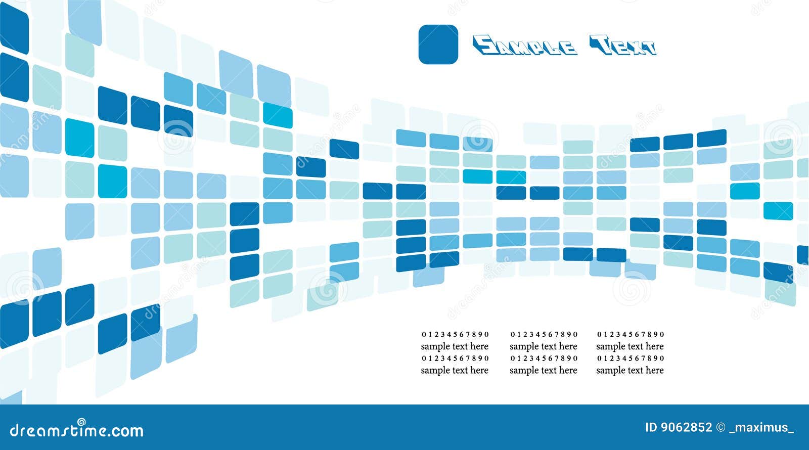 Blue squares stock vector. Illustration of striped, multi - 9062852