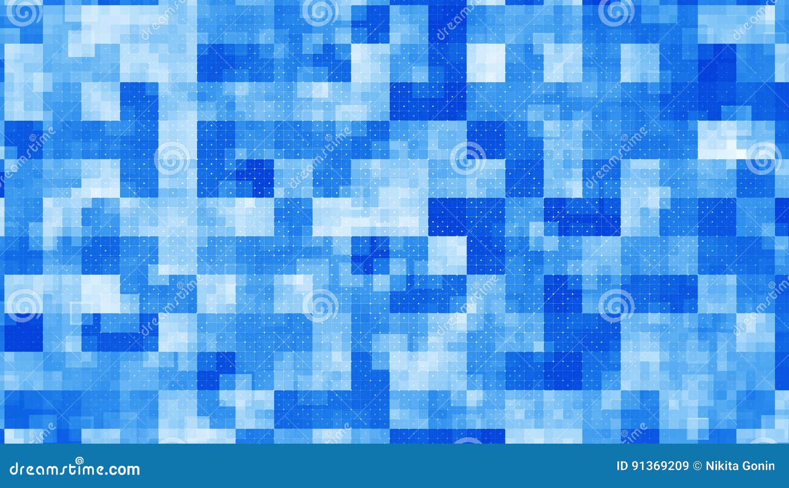 Blue Squares Abstract Geometric Background Stock Illustration ...