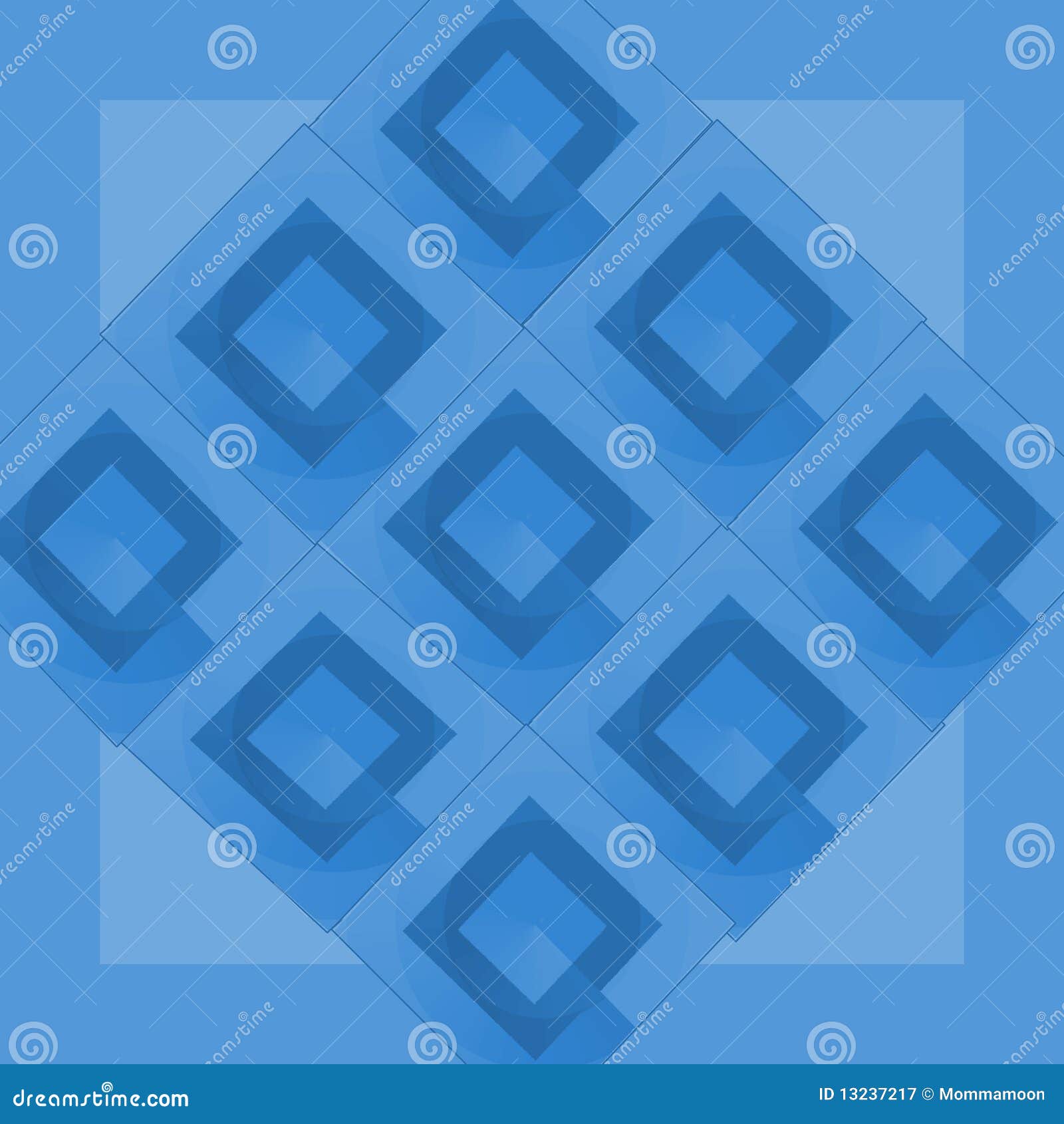 Blue Squares on Blue stock illustration. Illustration of background ...