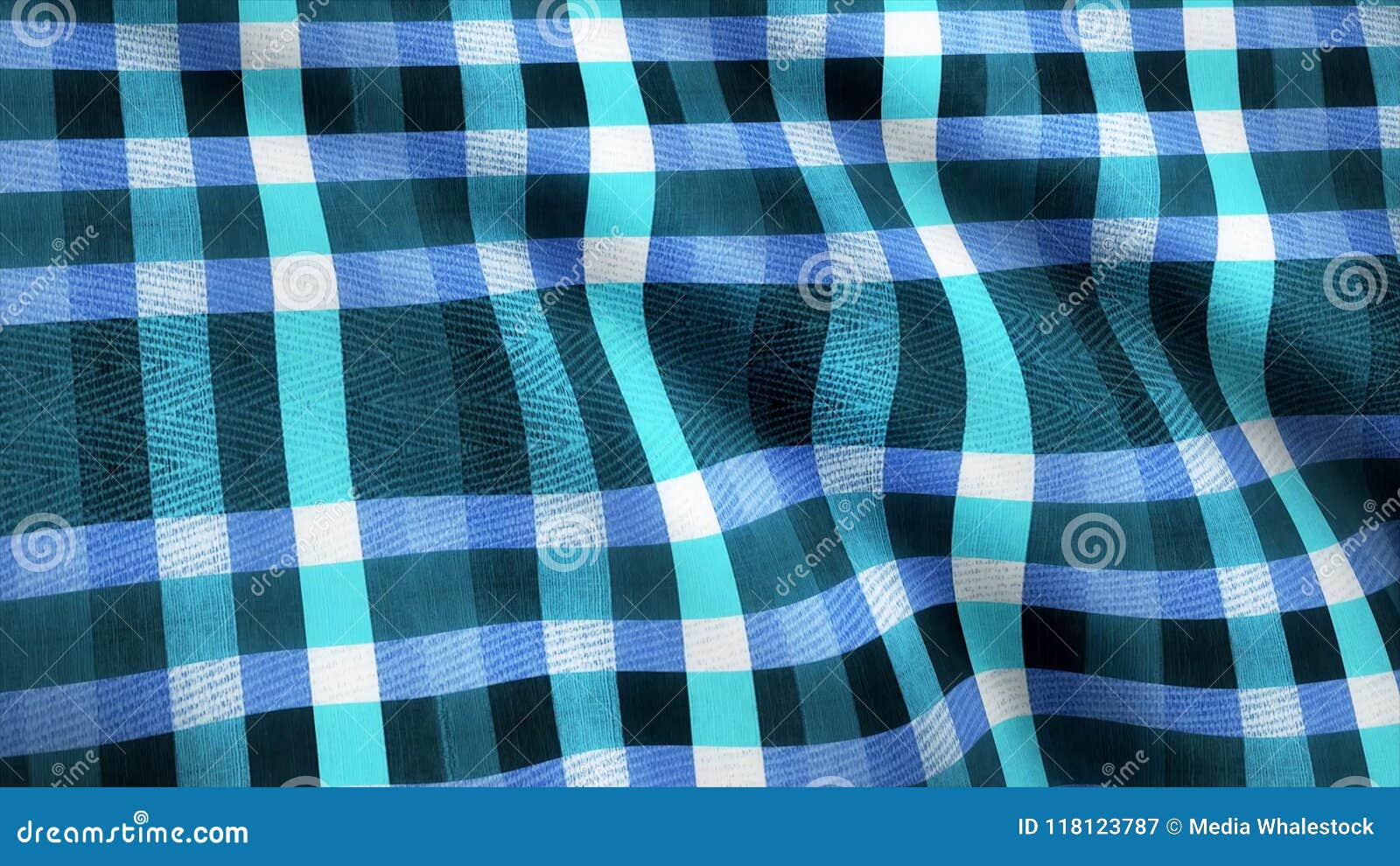 Blue Squares Fabric Cloth Material Texture Seamless Looped Background ...