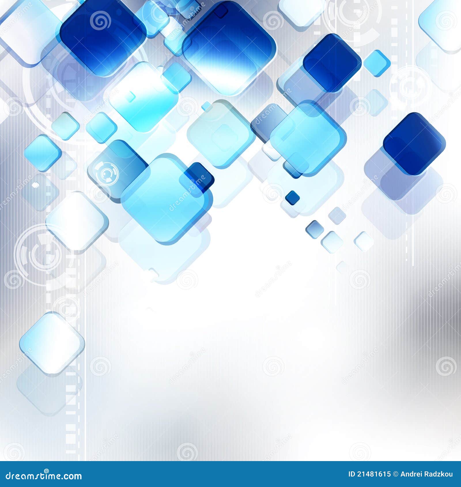 Blue Squares on Gray Background Stock Vector - Illustration of cool ...