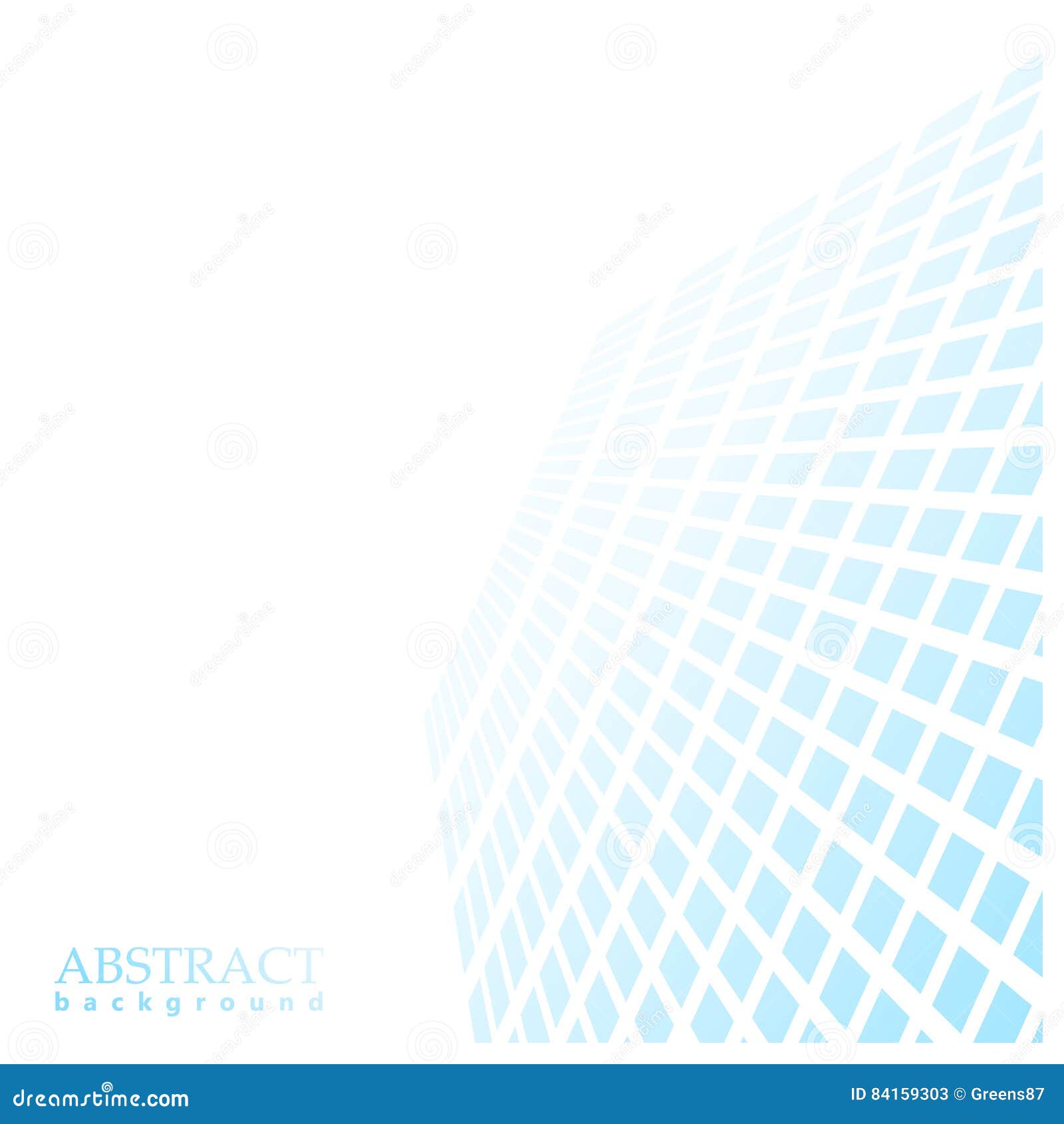 Blue Squares Stretching into the Distance, Perspective. Stock Vector ...