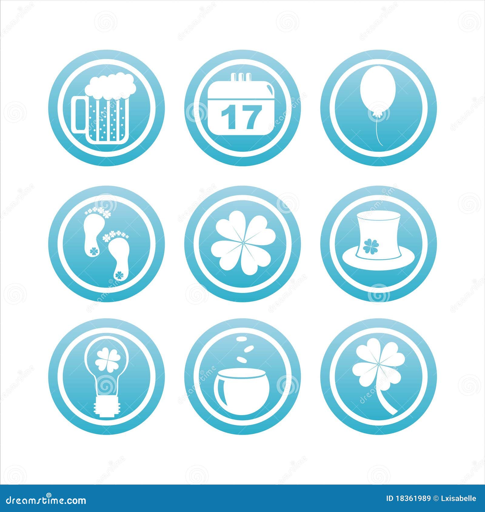 Blue St. Patrick S Day Signs Stock Vector - Illustration of plant, cute ...