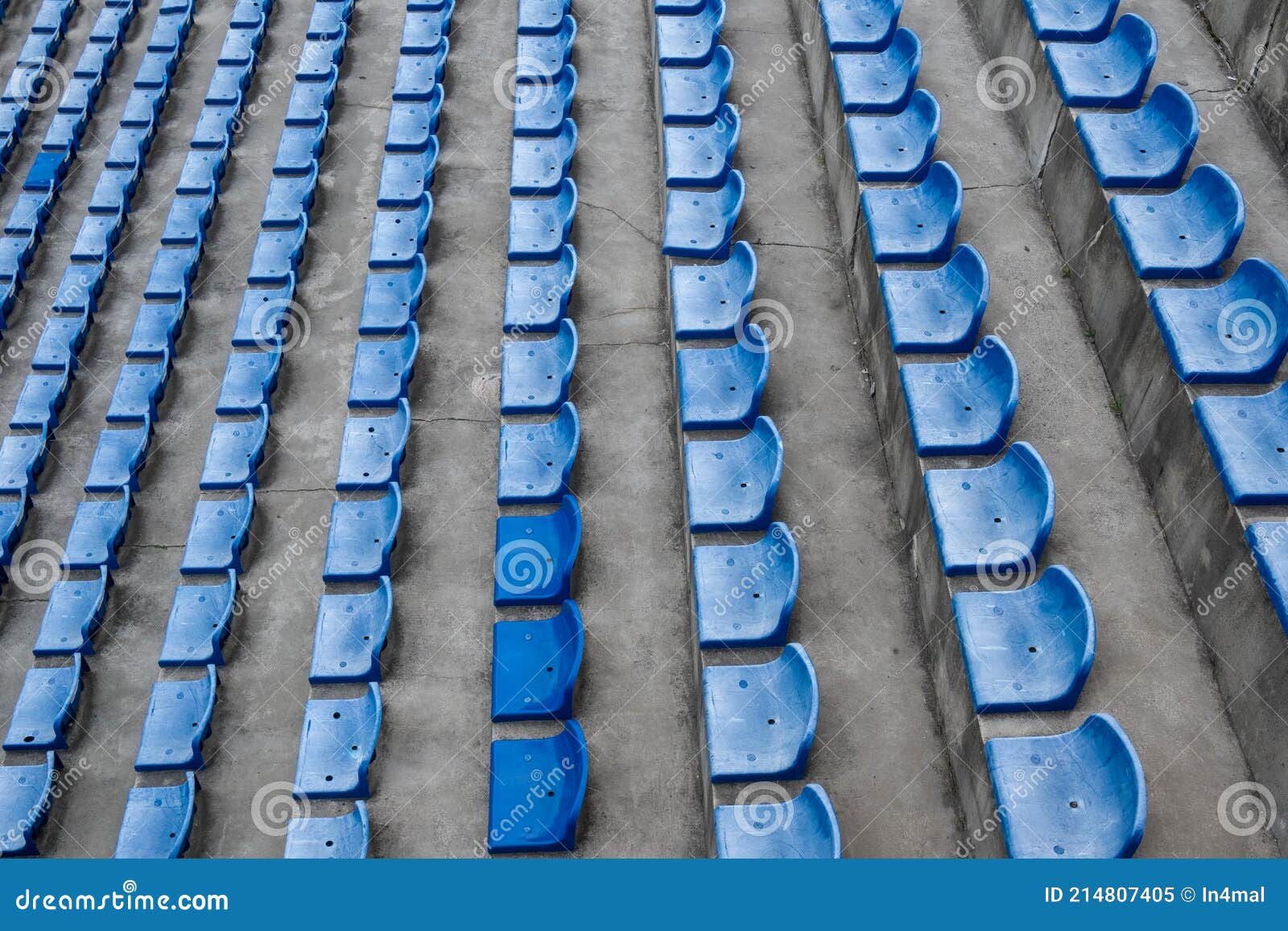 Blue Stadium Chairs, Top View Stock Image - Image of bench ...