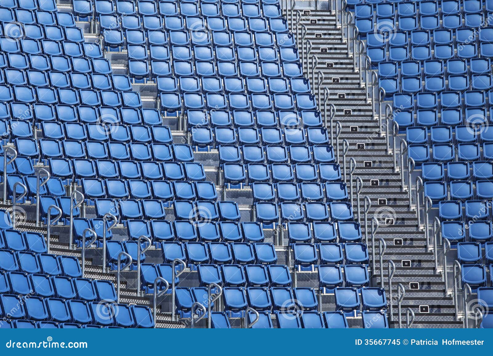 Blue stadium seats stock image. Image of arena, public - 35667745