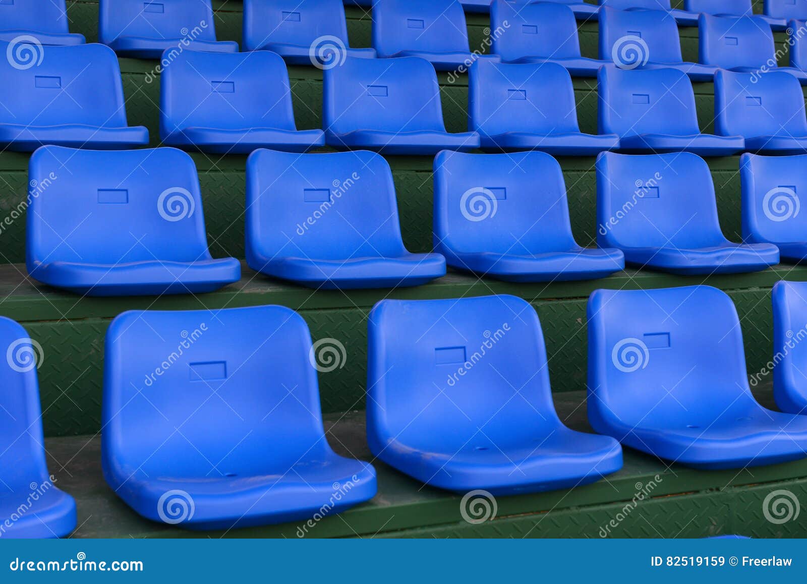 Blue stadium seats stock image. Image of horizontal, seats - 82519159