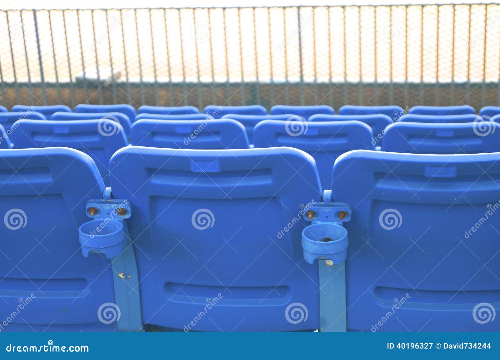 Blue stadium seats stock image. Image of point, blue - 40196327