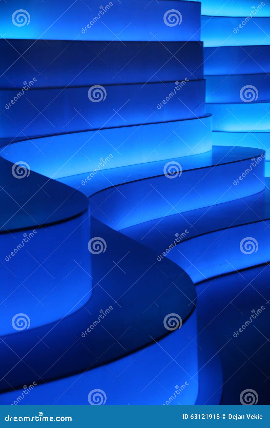 Blue stage stock photo. Image of glowing, dark, lighting - 63121918