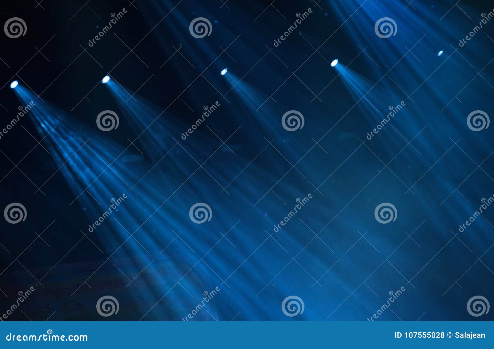 Blue stage lights stock photo. Image of effects, night - 107555028