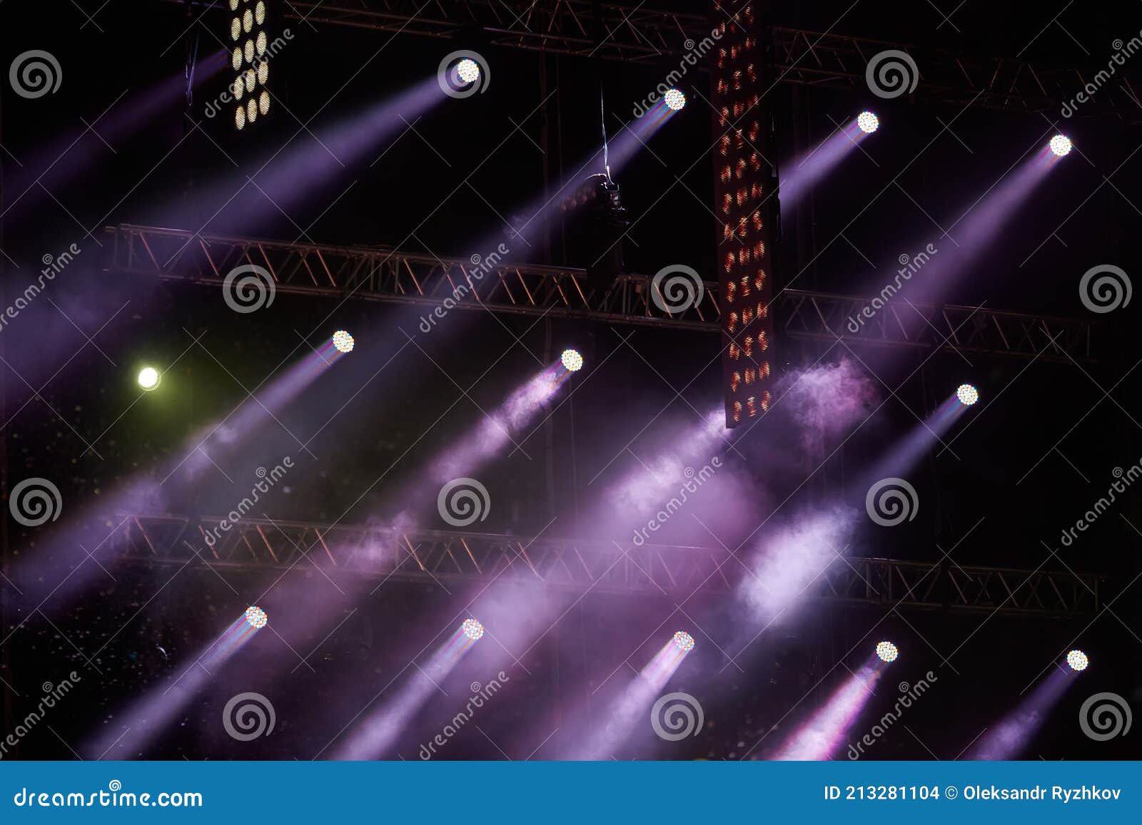Blue Stage Lights, Light Show Stock Photo - Image of blur, rock: 213281104