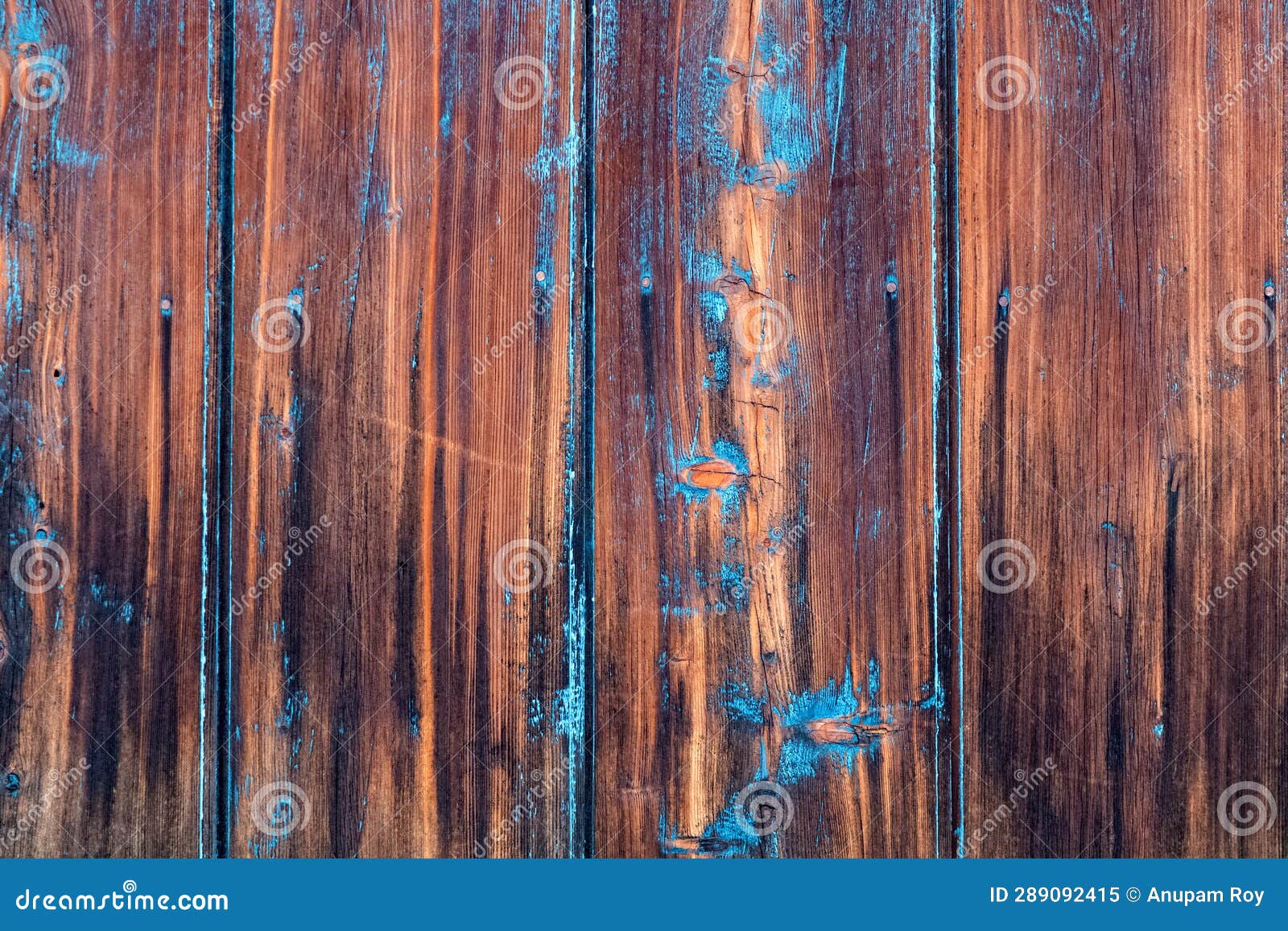 Blue Stain on Brown Colored Vintage Wood Work Stock Image - Image of ...