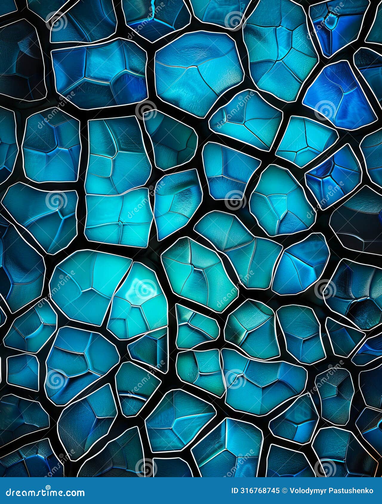 A Blue Stained Glass Background Stock Image - Image of background ...