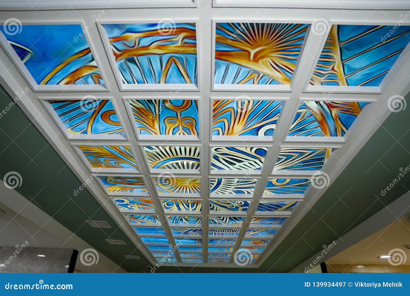 Ceiling With Patterns And Long Corridors Of The 16th Century Archivo ...