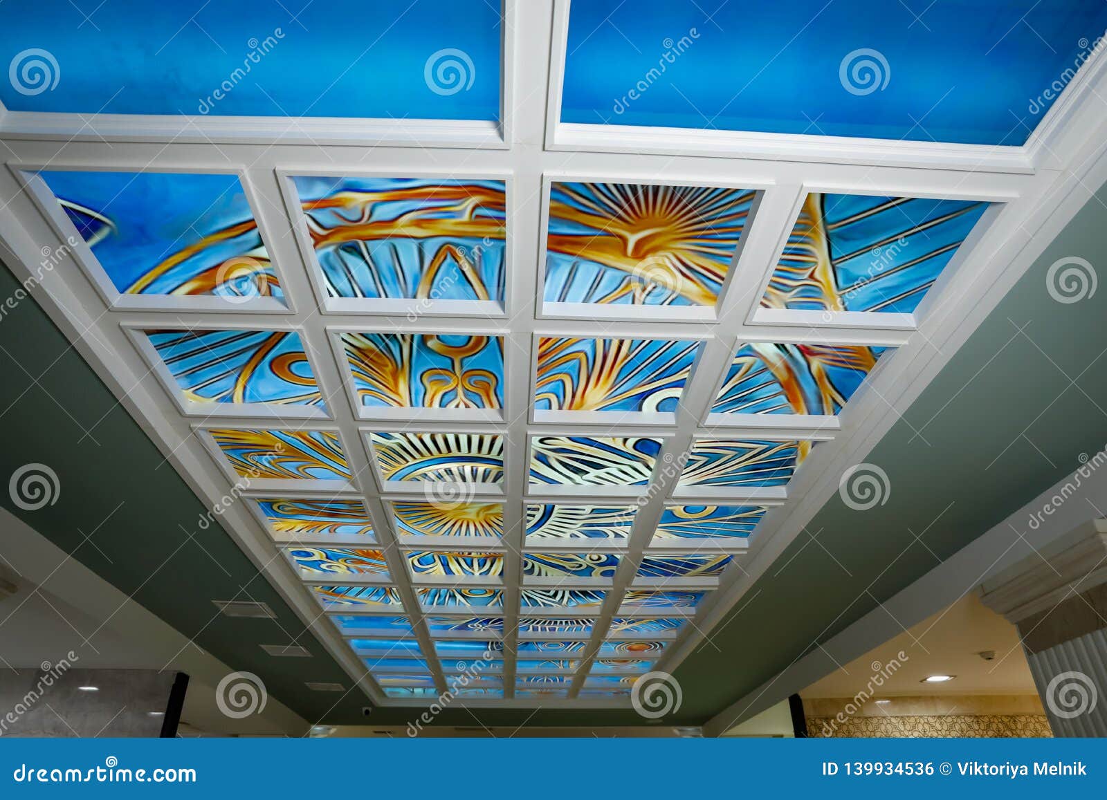 Ceiling With Patterns And Long Corridors Of The 16th Century Archivo ...