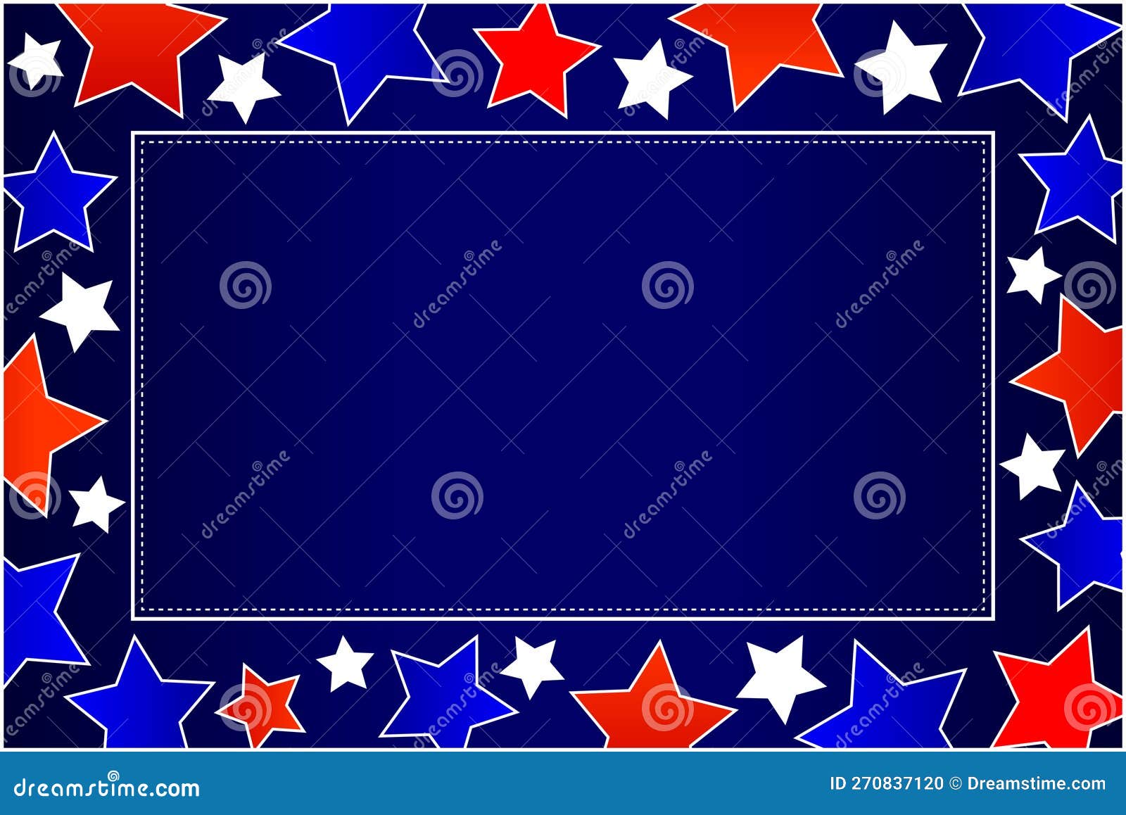 American Flag Symbols Patriotic Holiday Starry Border Vector ...