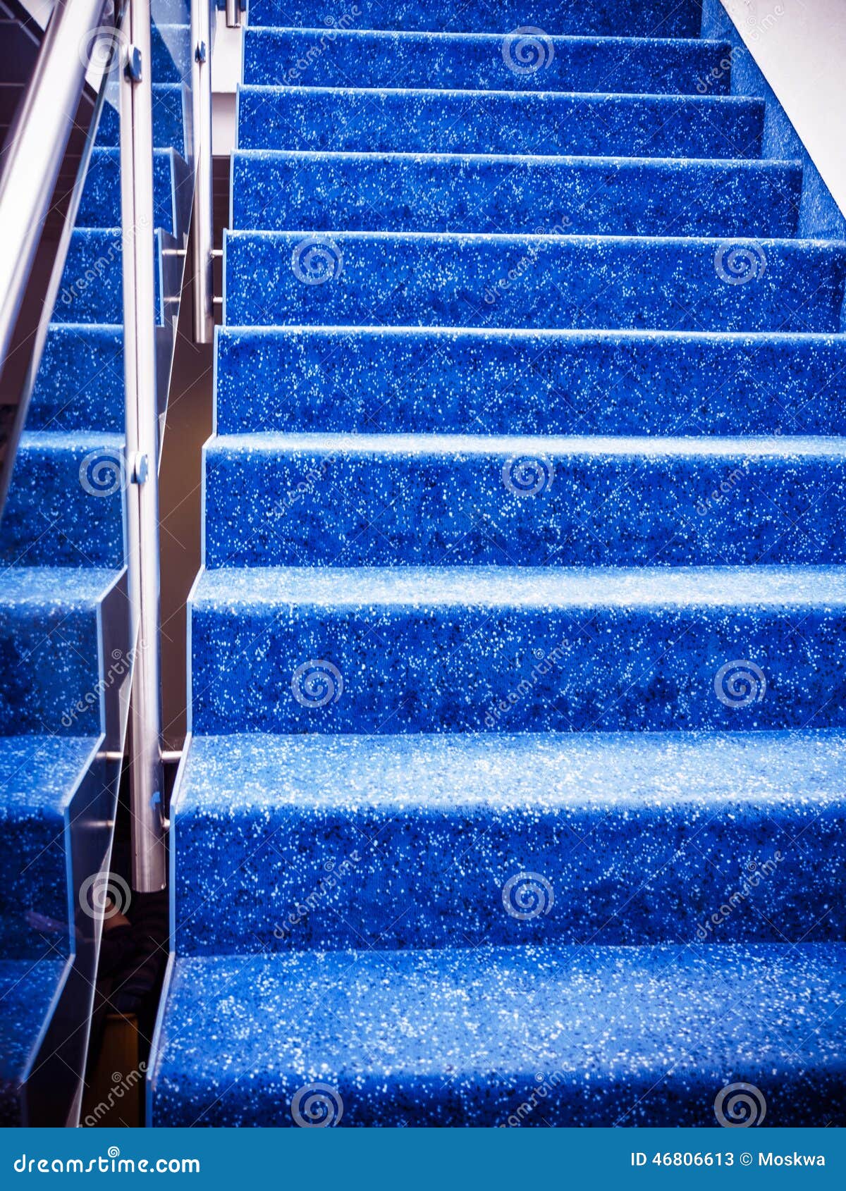 Blue staircase stock image. Image of upstairs, climb - 46806613